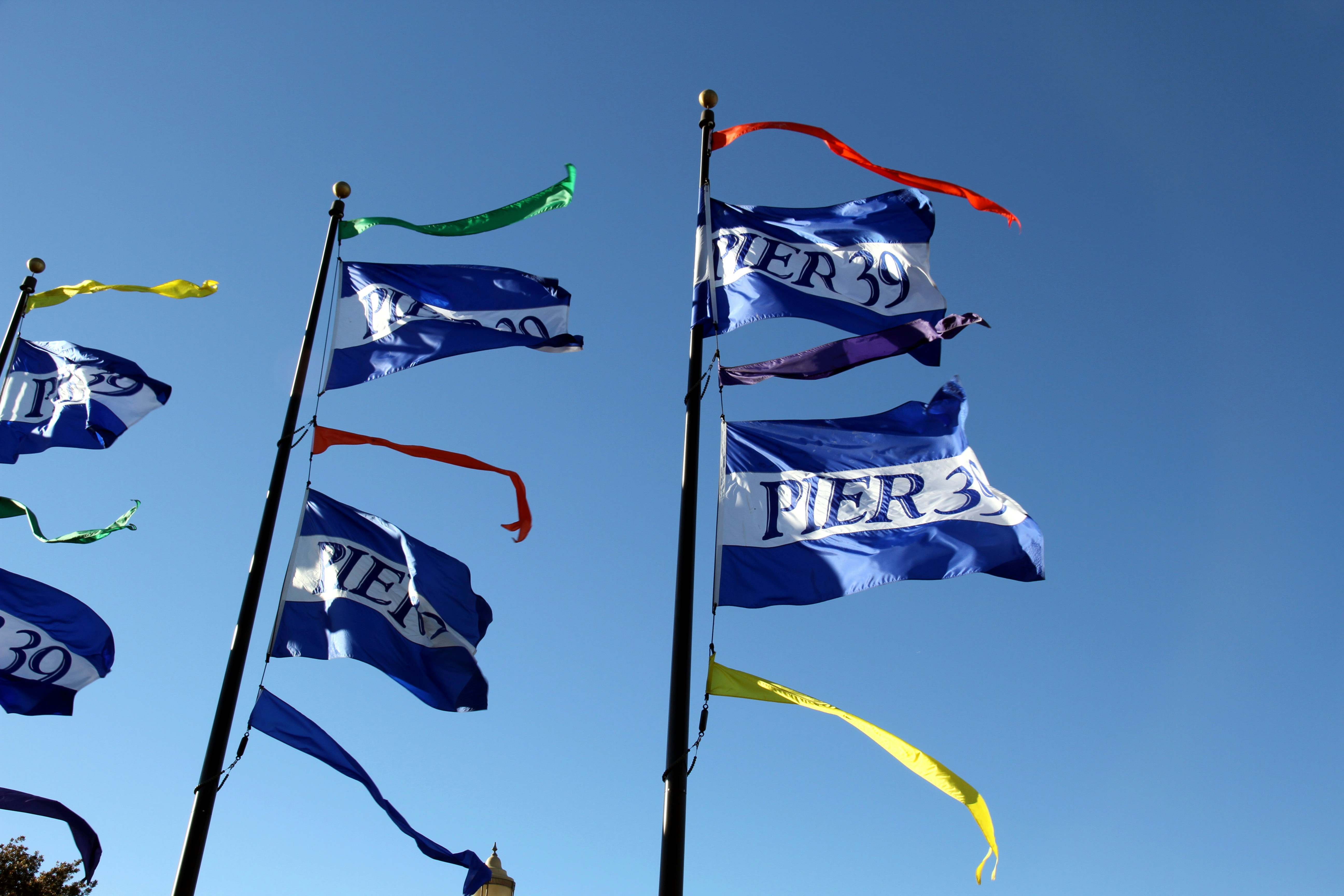 Flags on Pier 39, San Francisco, California, USA, July 2012