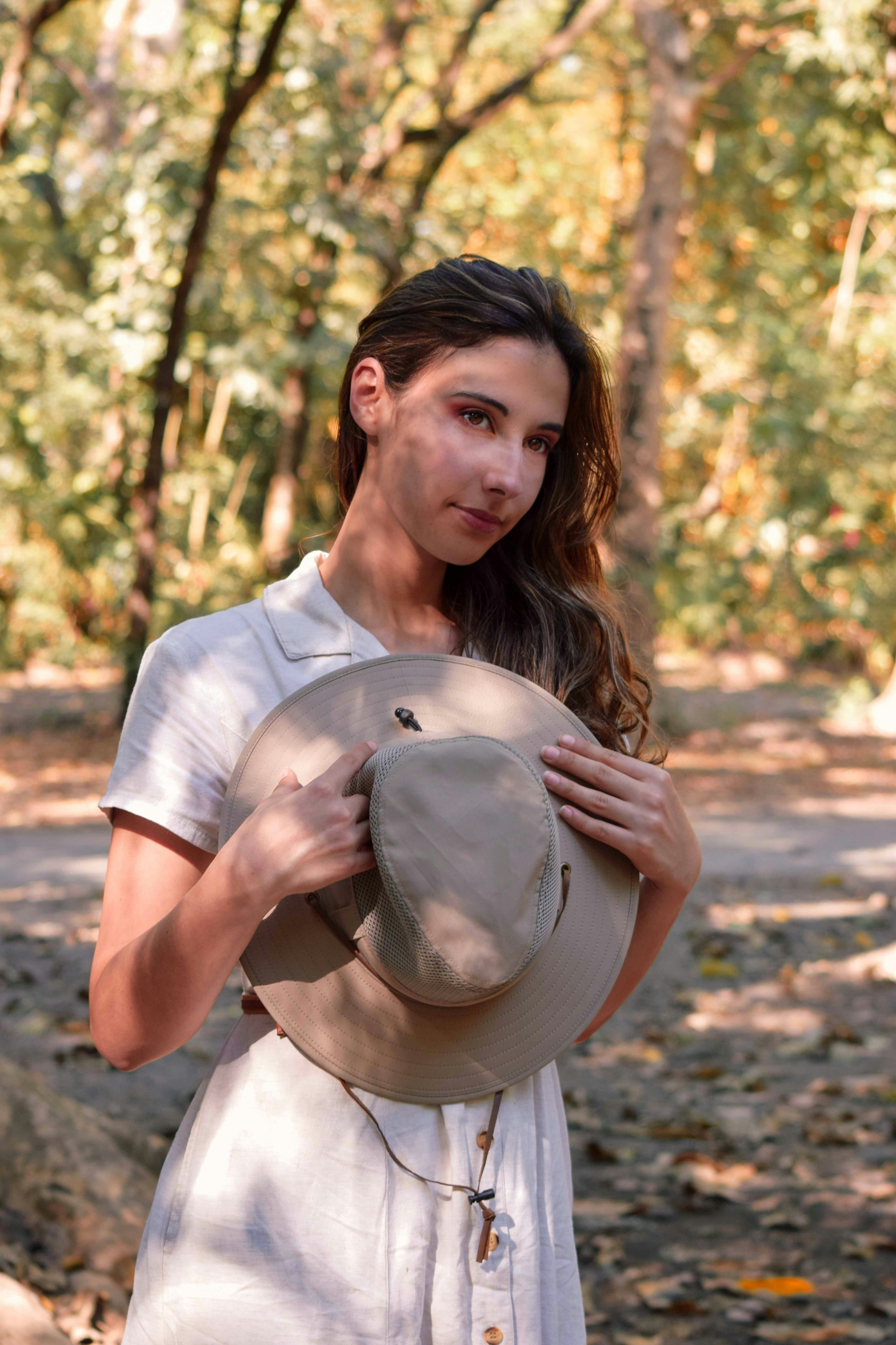 Sunlit Quiet: Portrait Amid Dappled Forest Light