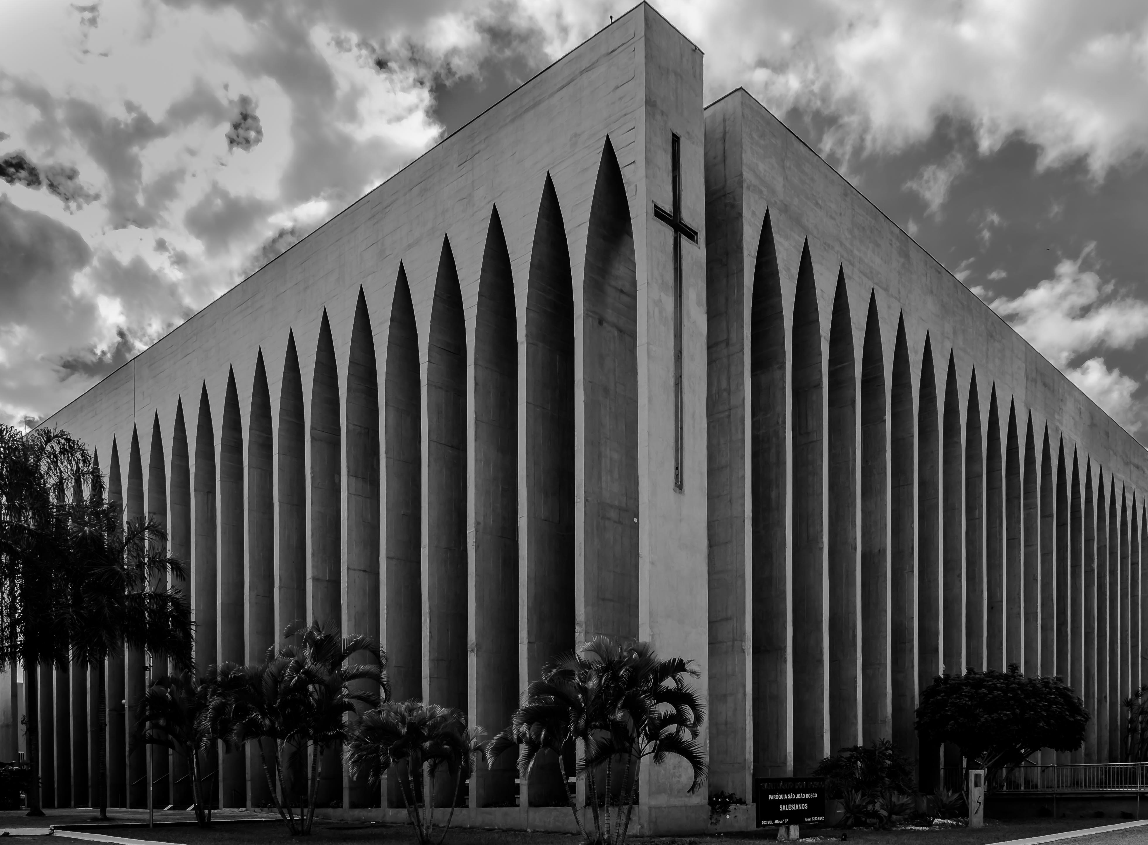 Gothic Lines Against a Clouded Sky