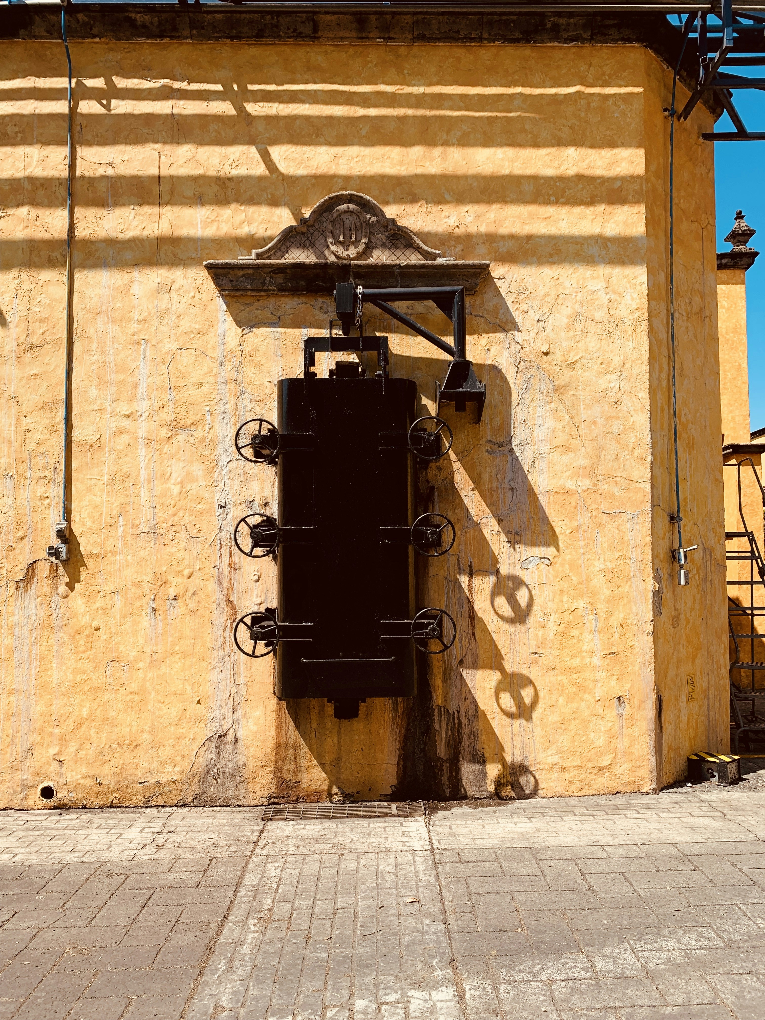 Citrus Wall Vault: A Vertical Black Mechanism in Sunlit Shadow