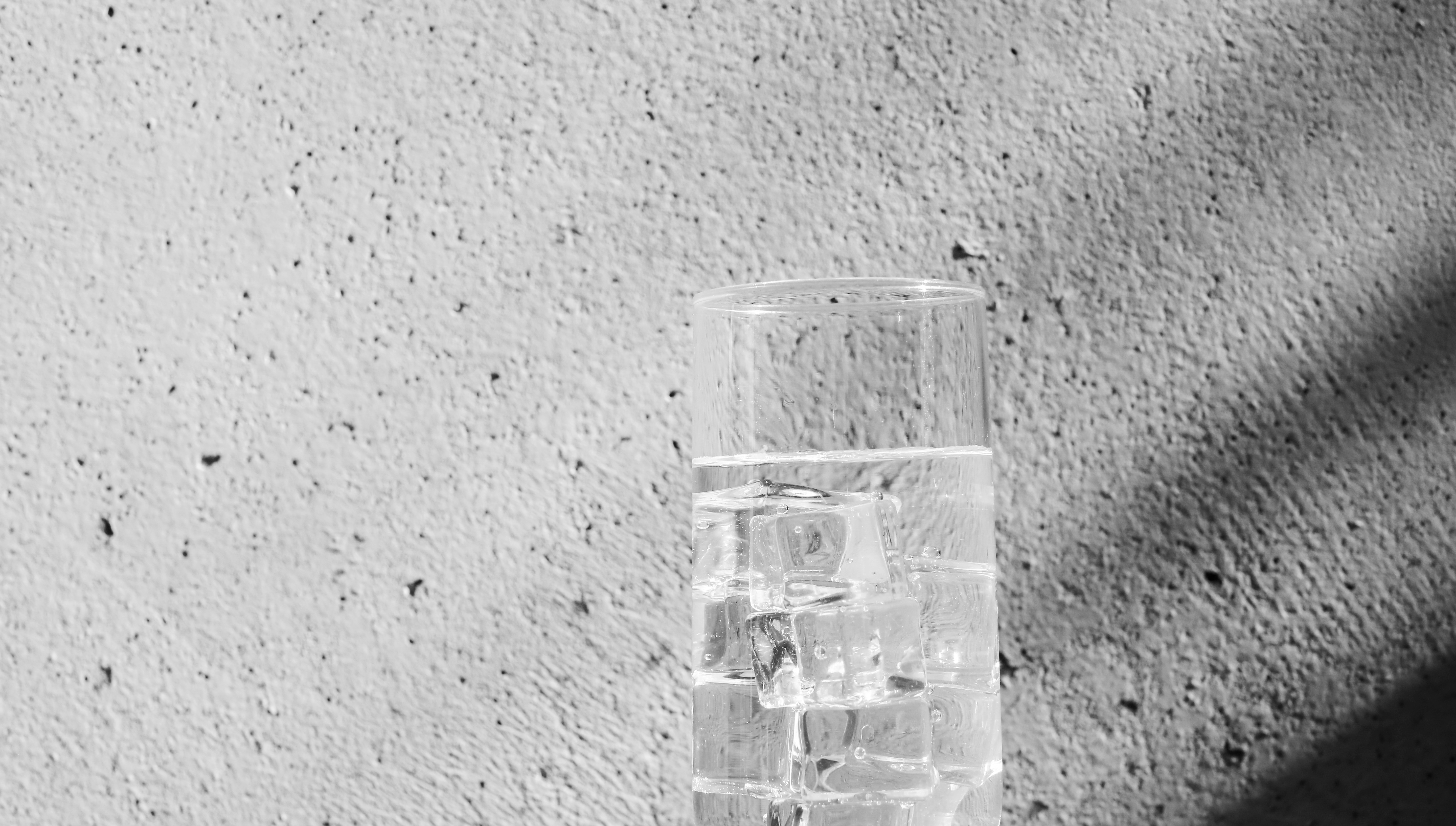 Grayscale photo of water droplets on clear drinking glass photo – Free ...