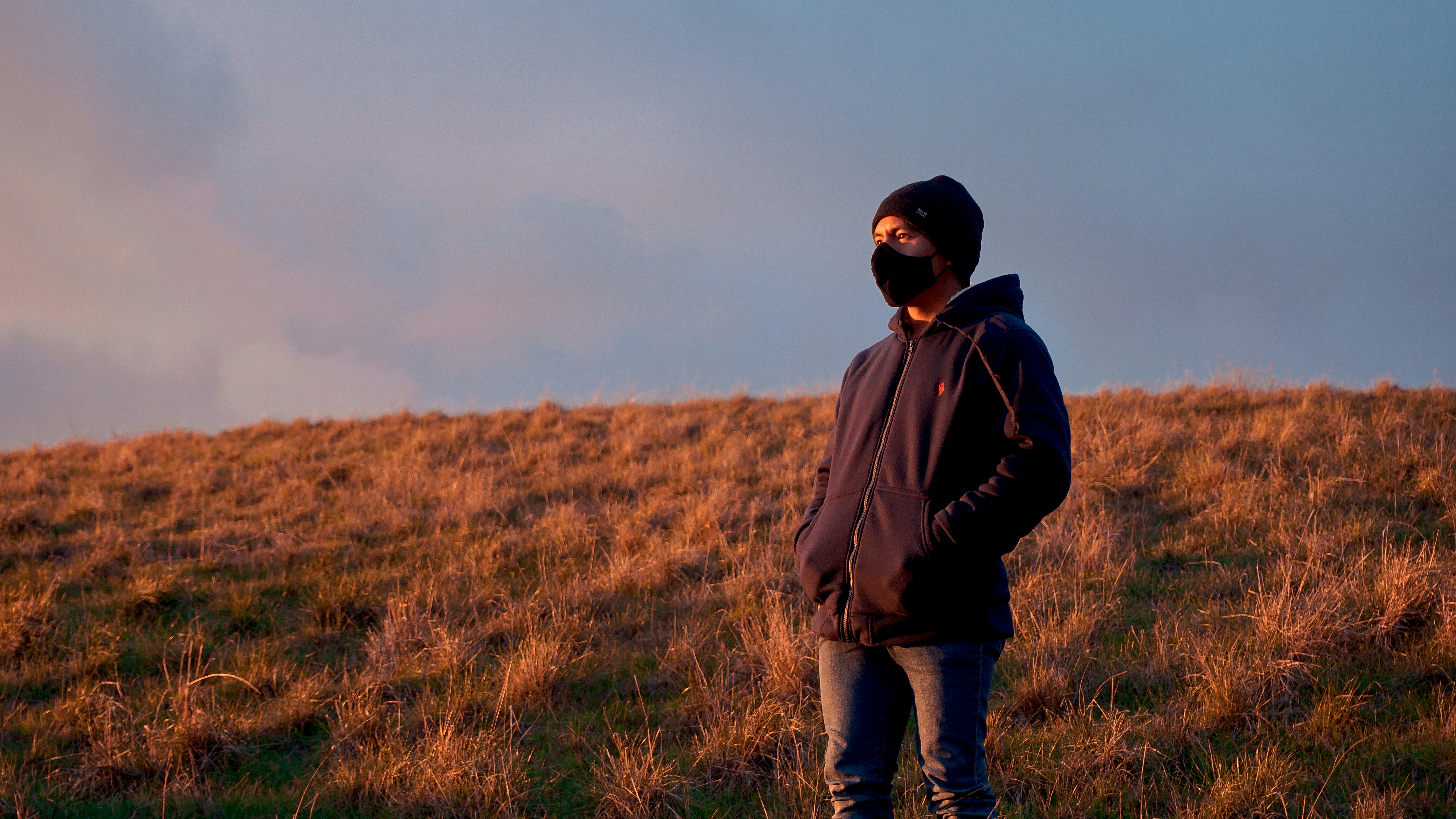 A Quiet Stand Against the Sunset Grass