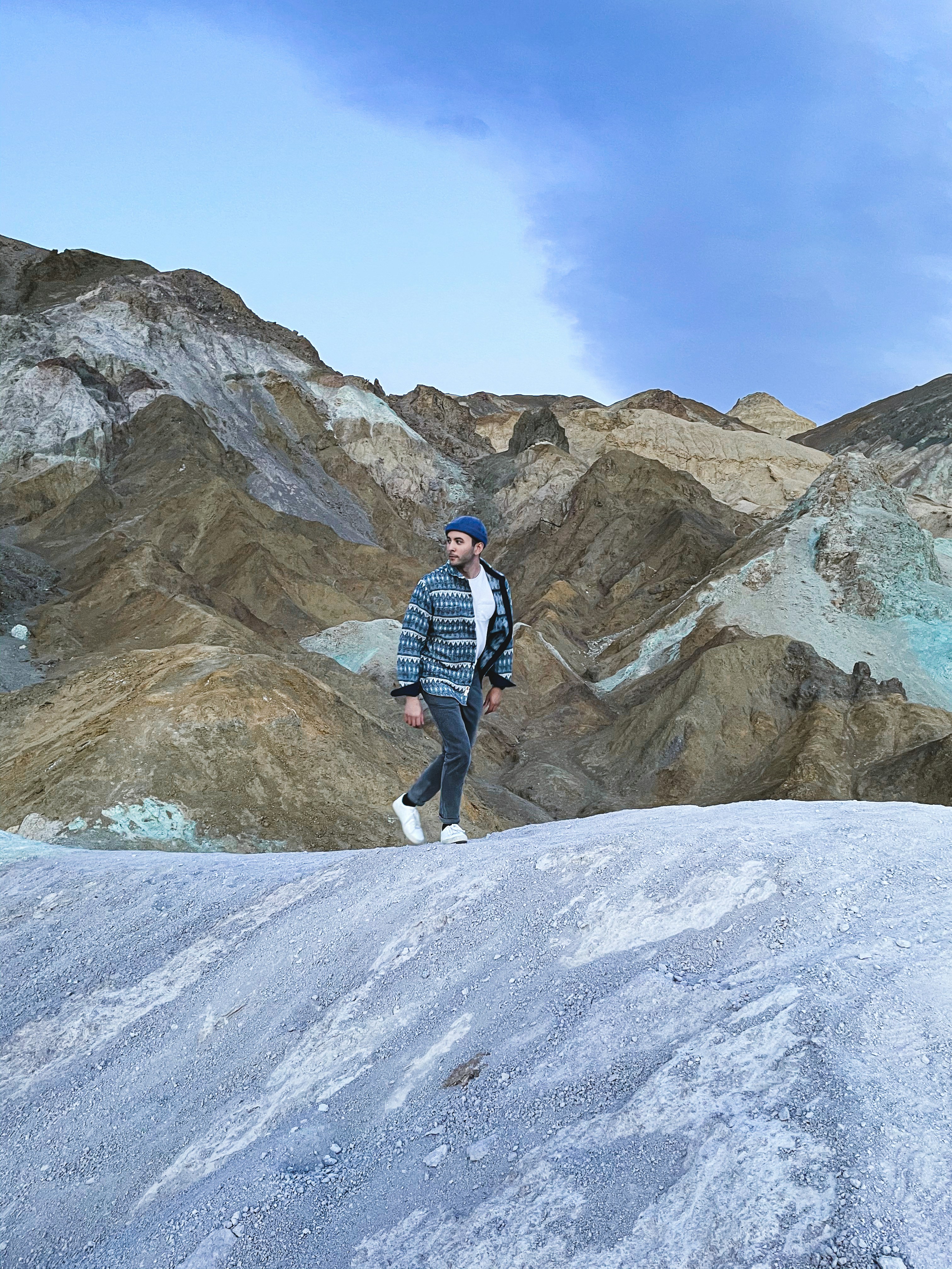 Trailblazer Among Multicolored Ridges