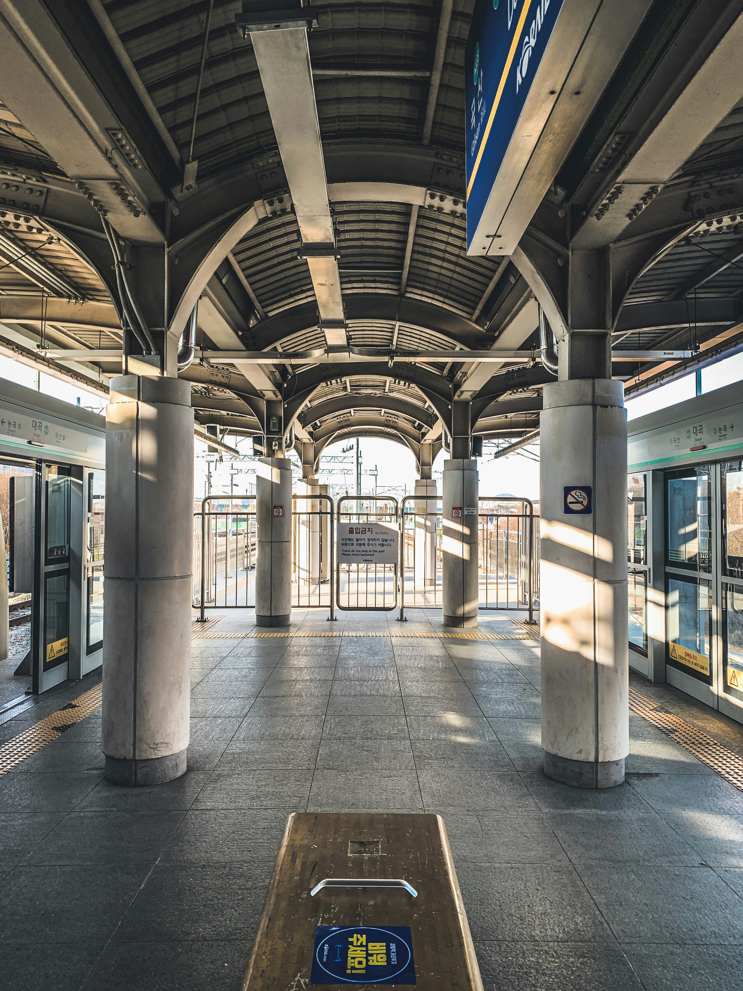 Convergence at the Station Gate: Symmetry Beneath the Arching Roof