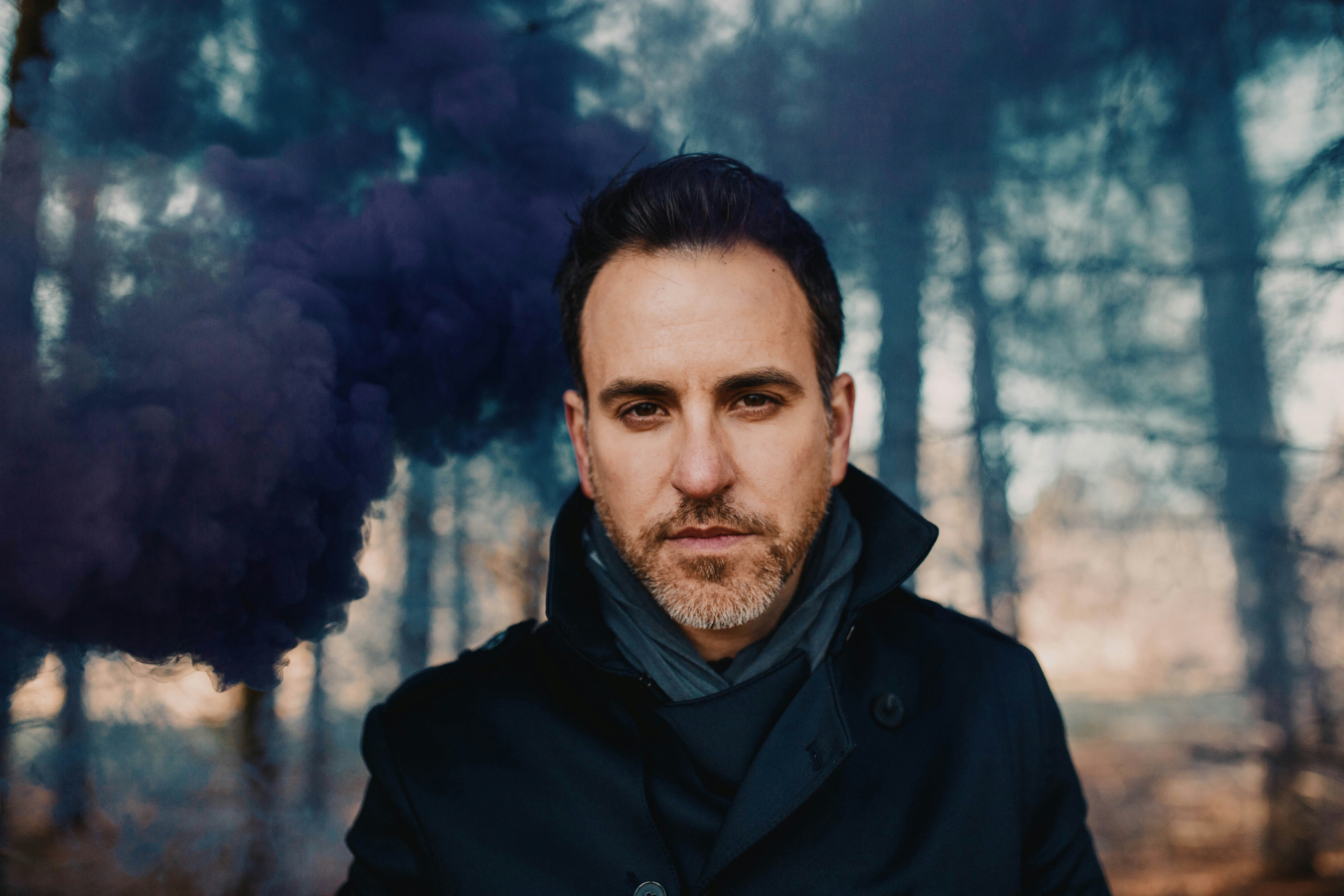Midnight in the Pines: A Quiet Portrait with Smoke