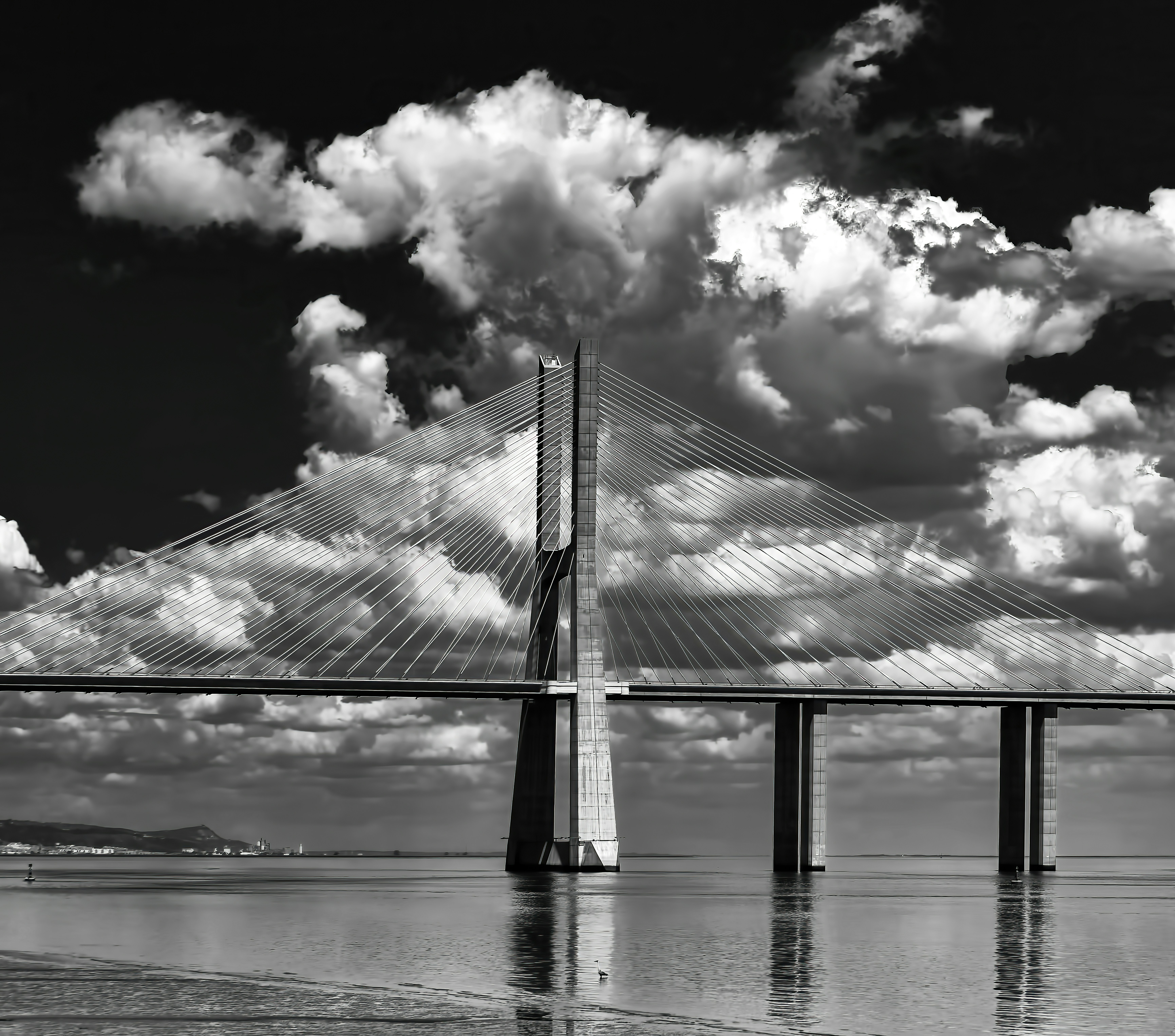 Spine of Steel Cutting Through a Cloudscape
