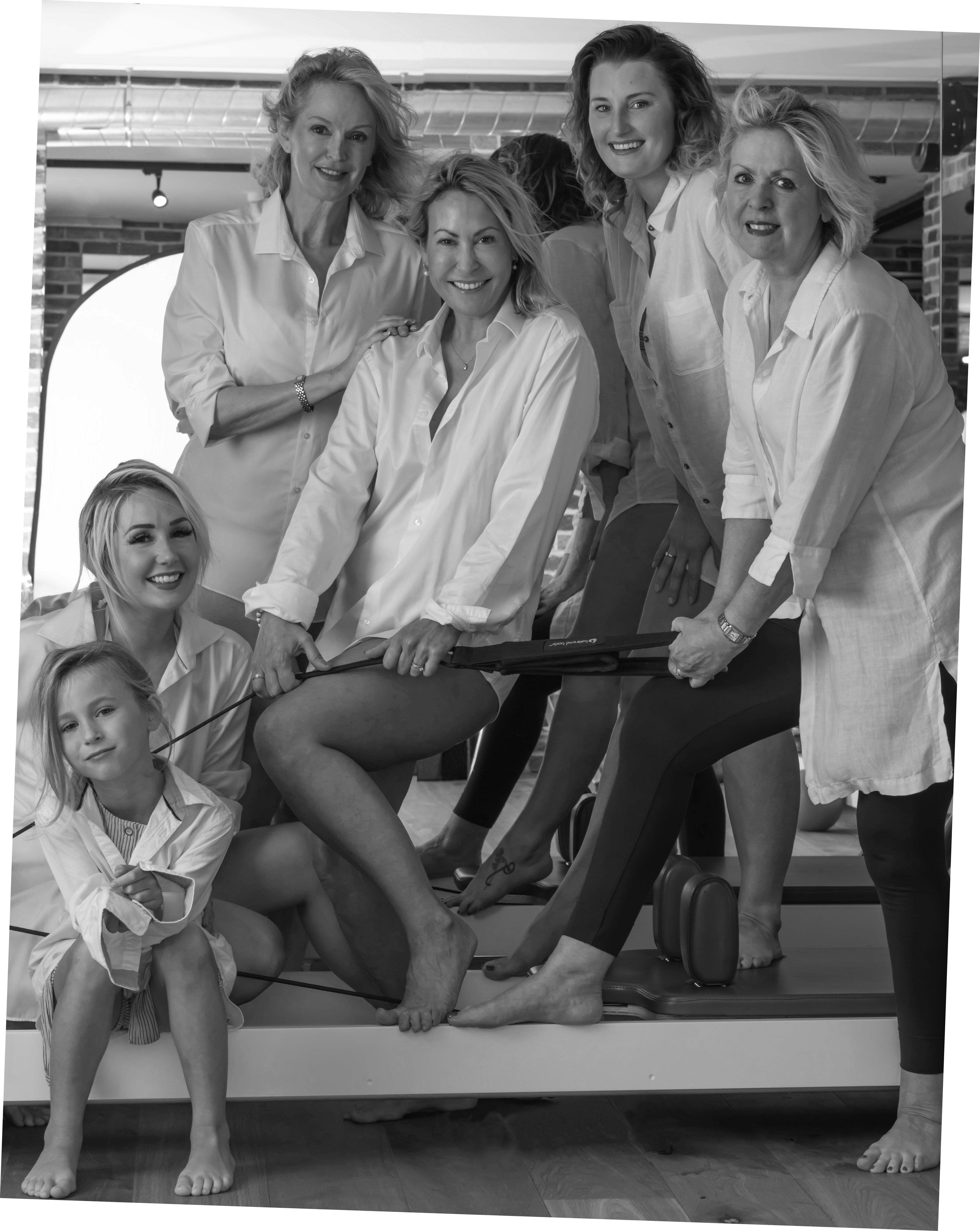 White-Coated Circle: Studio Portrait by a Pilates Reform