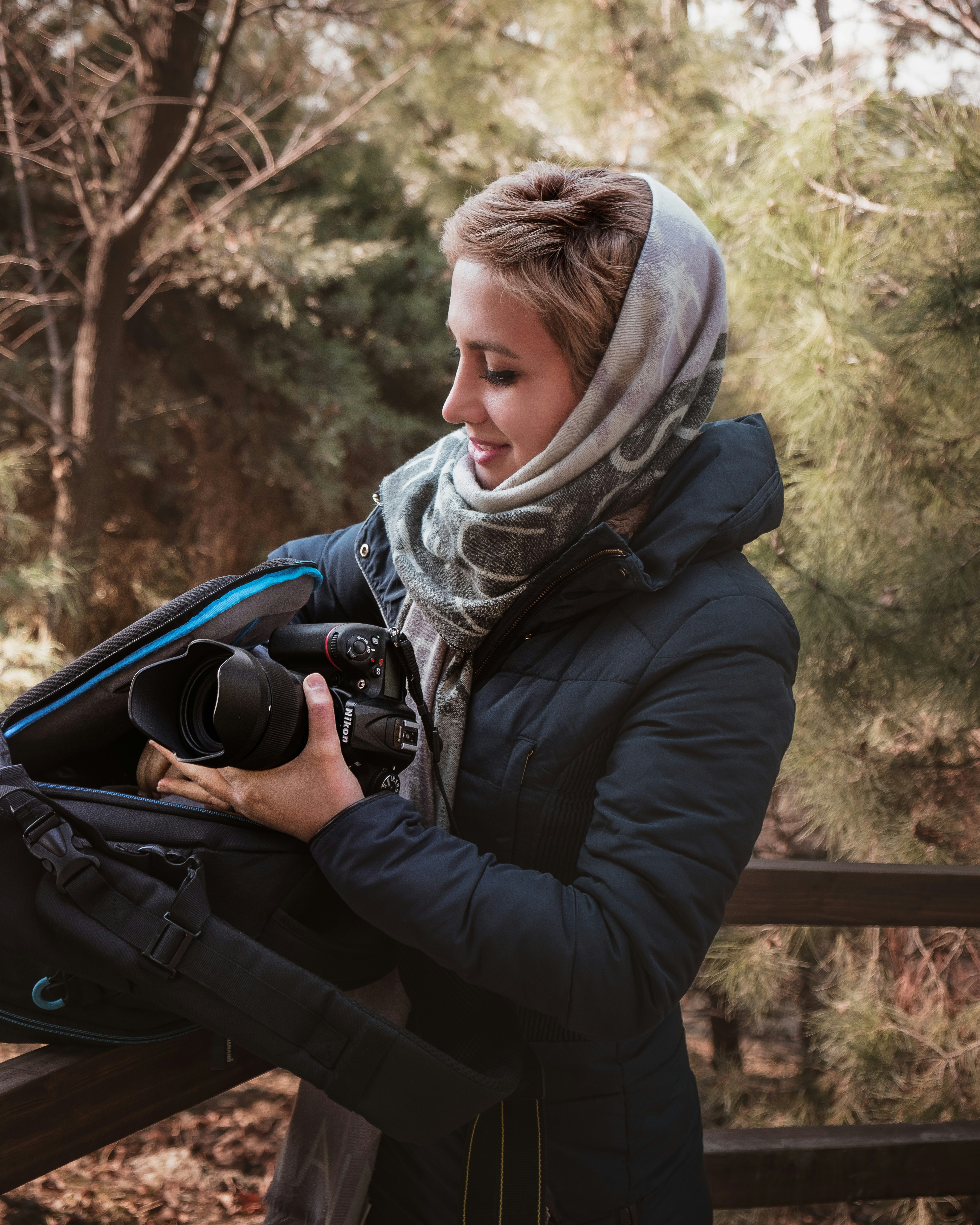 Portrait in Winter Walk: A Photographer’s Quiet Moment