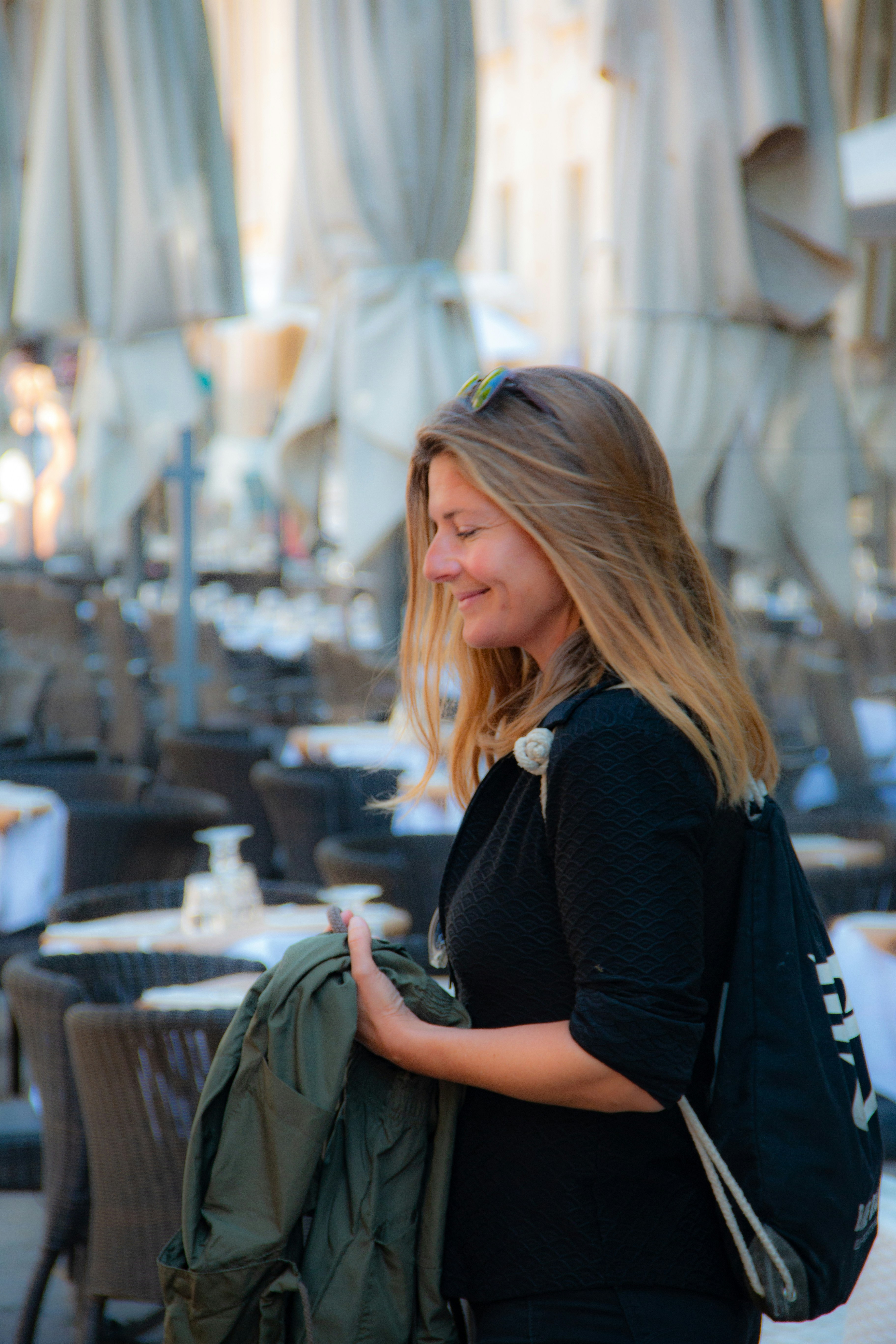 Charming Stroll Past Sunny Cafés
