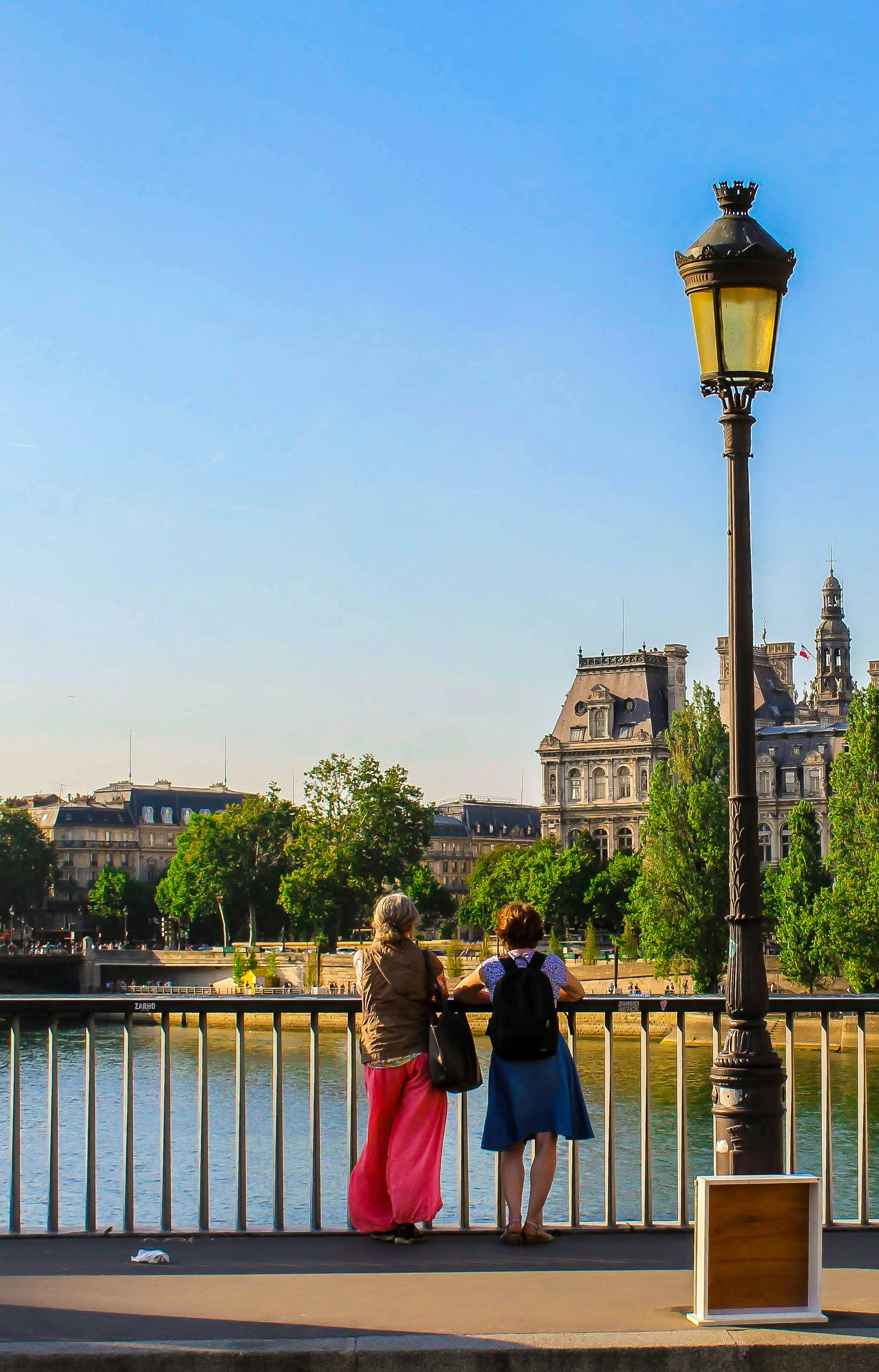 Two Tourists on the Pont au Change: Morning by the Seine