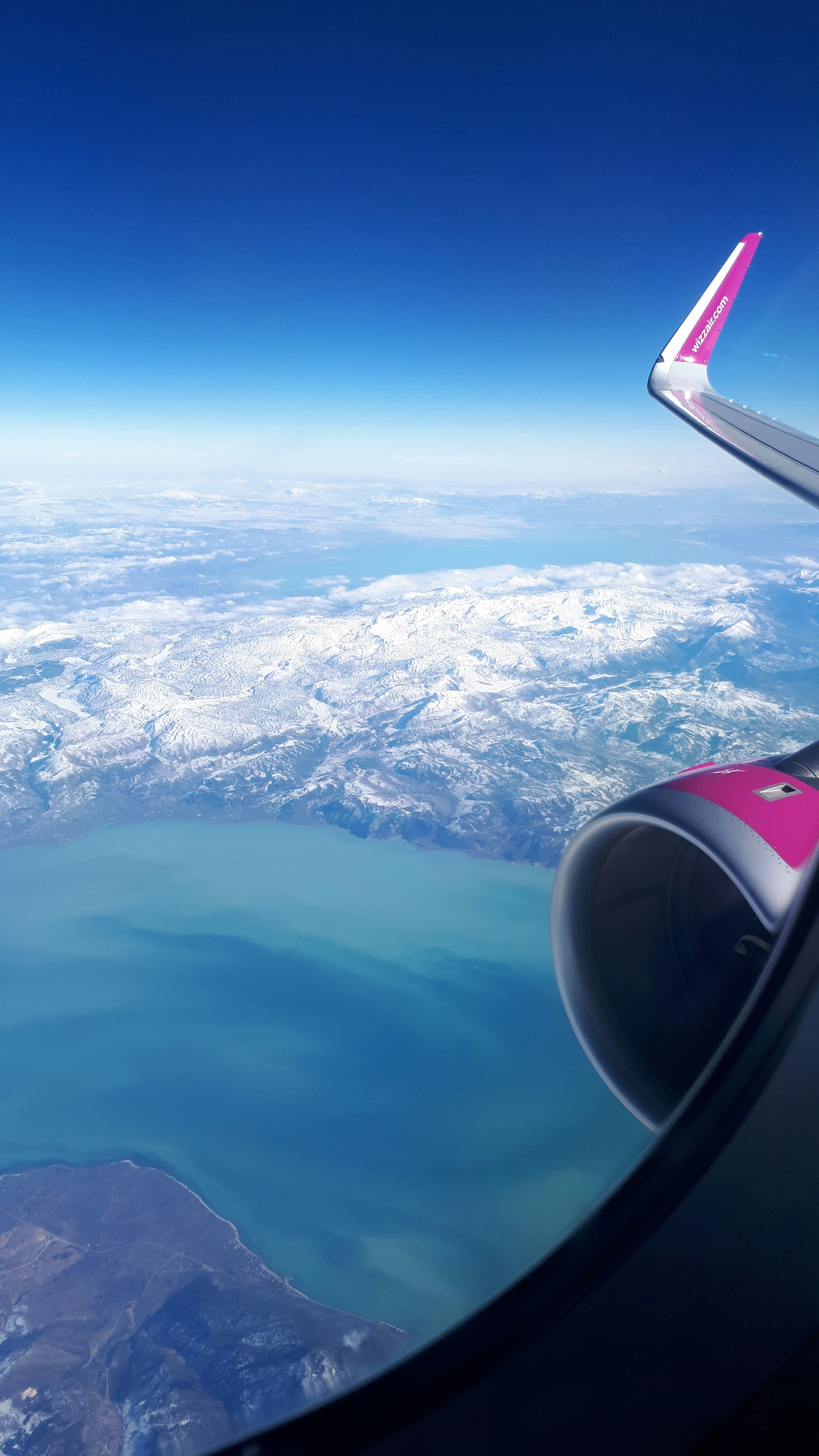 White and red airplane wing over white clouds during daytime photo ...