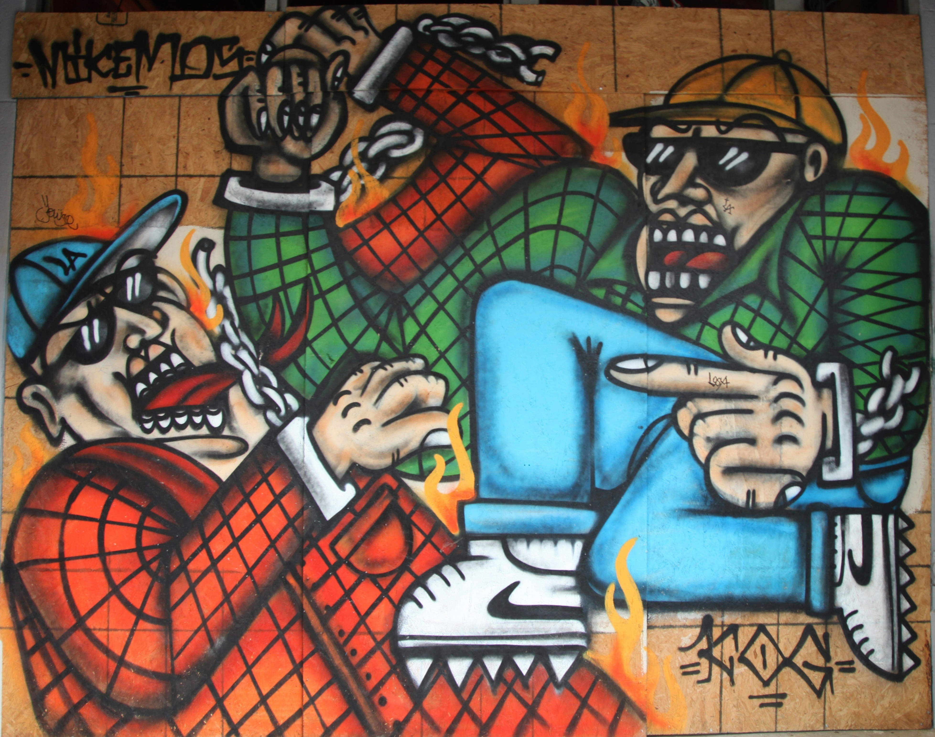 Blue red and black graffiti photo – Free Art Image on Unsplash