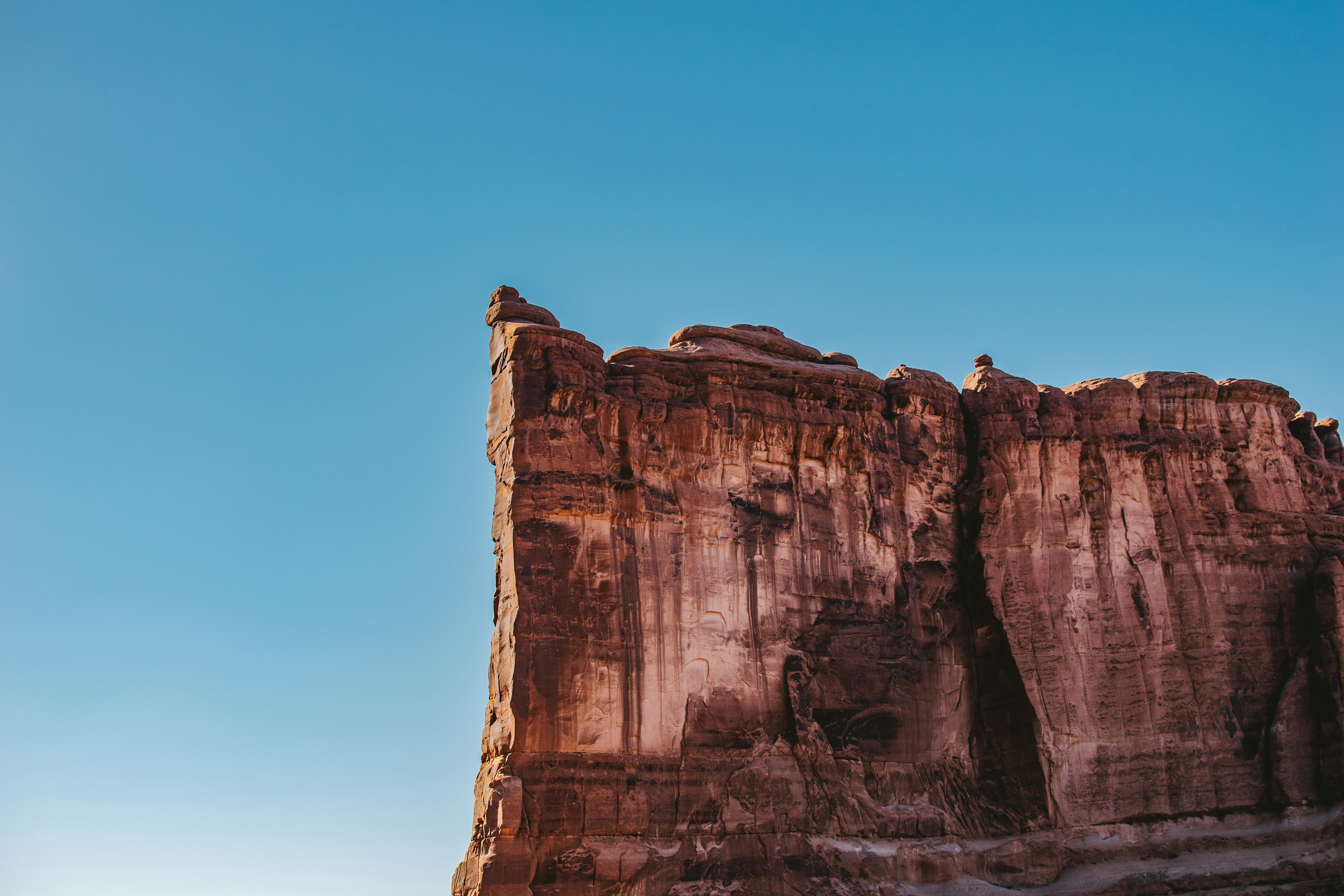 Brown rock formation under blue sky during daytime photo – Free Moab ...