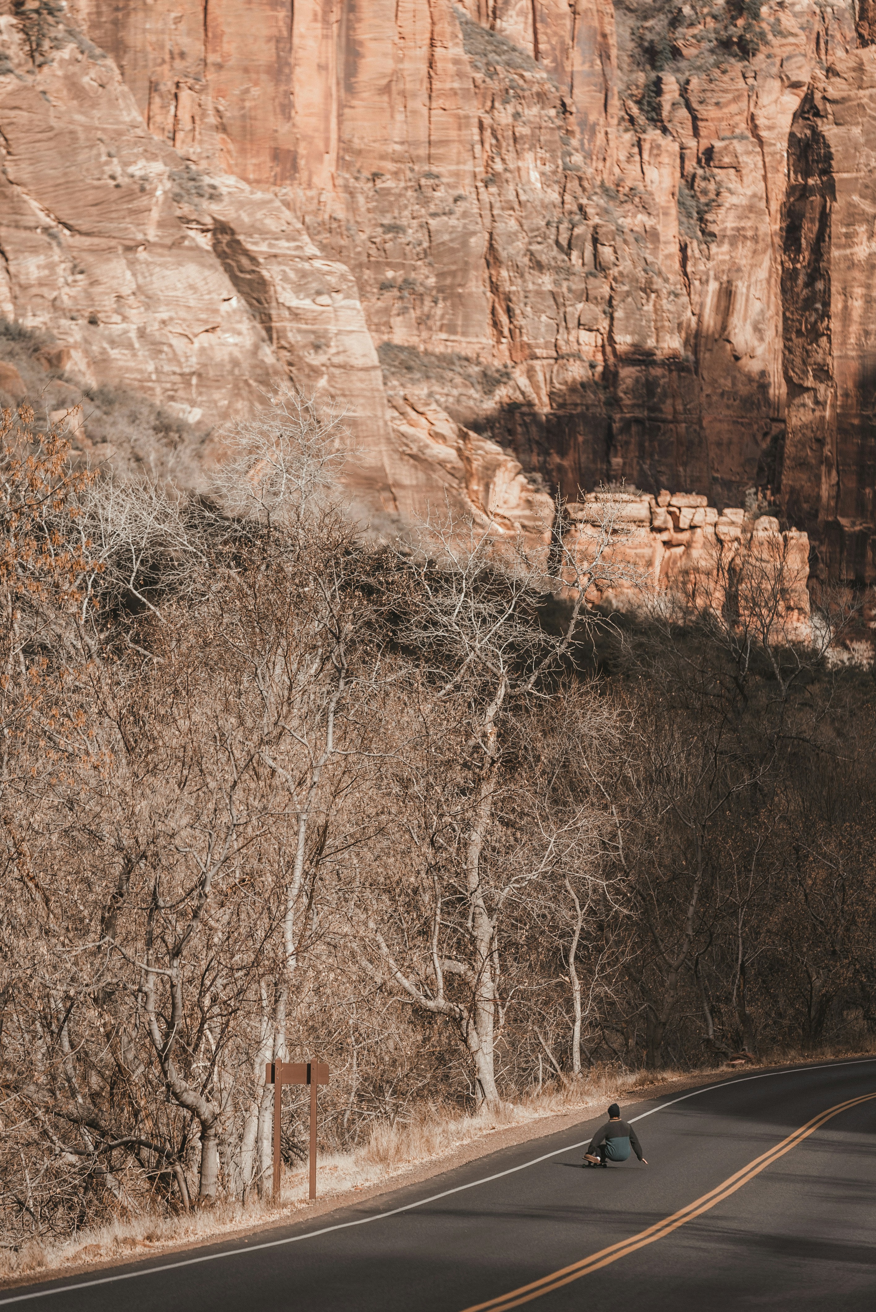 Solitude Amidst Majestic Cliffs