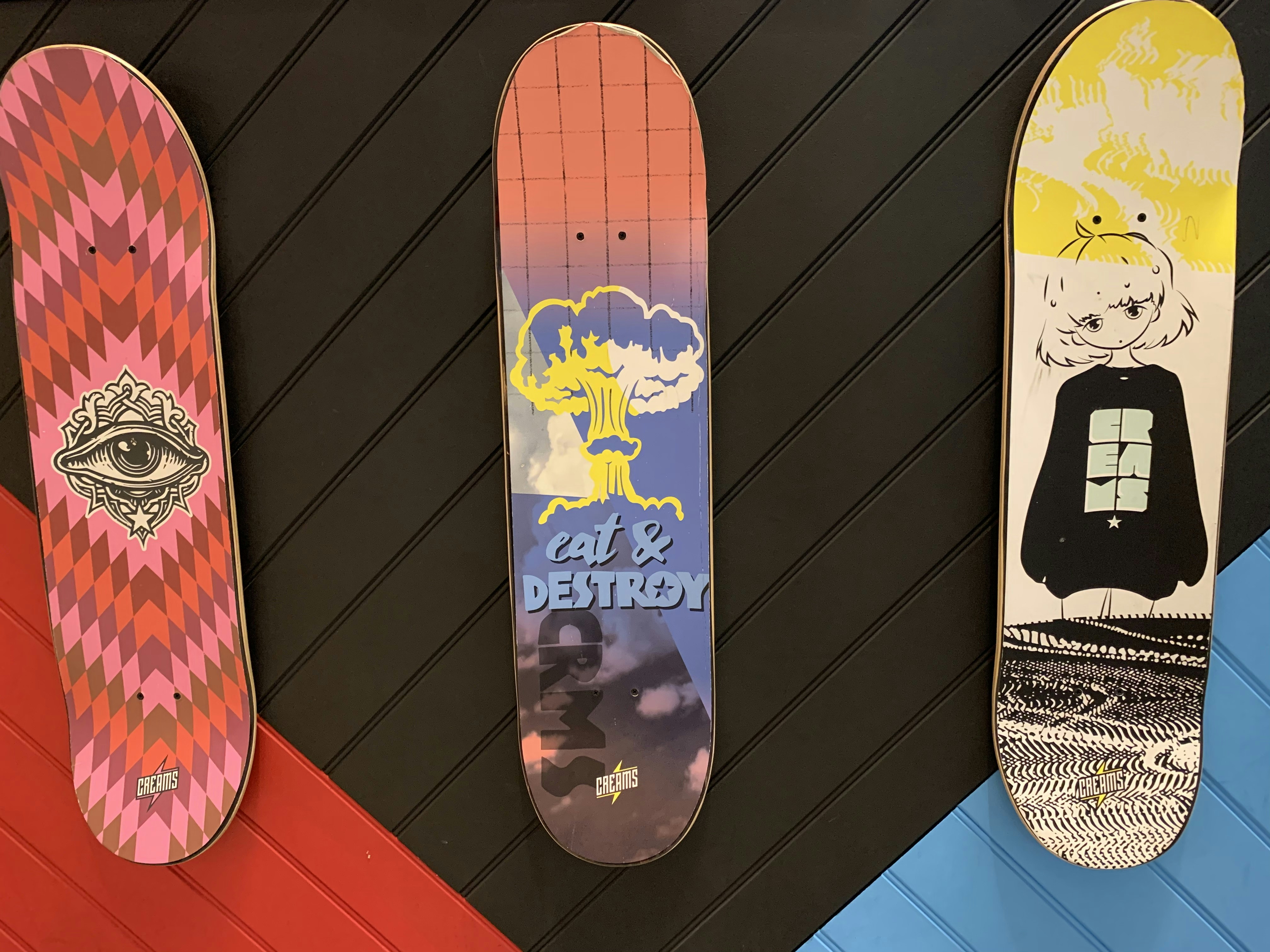 Wall of Decks: Eye Emblem, Thundercloud Gradient, and Bright Bear Illustration