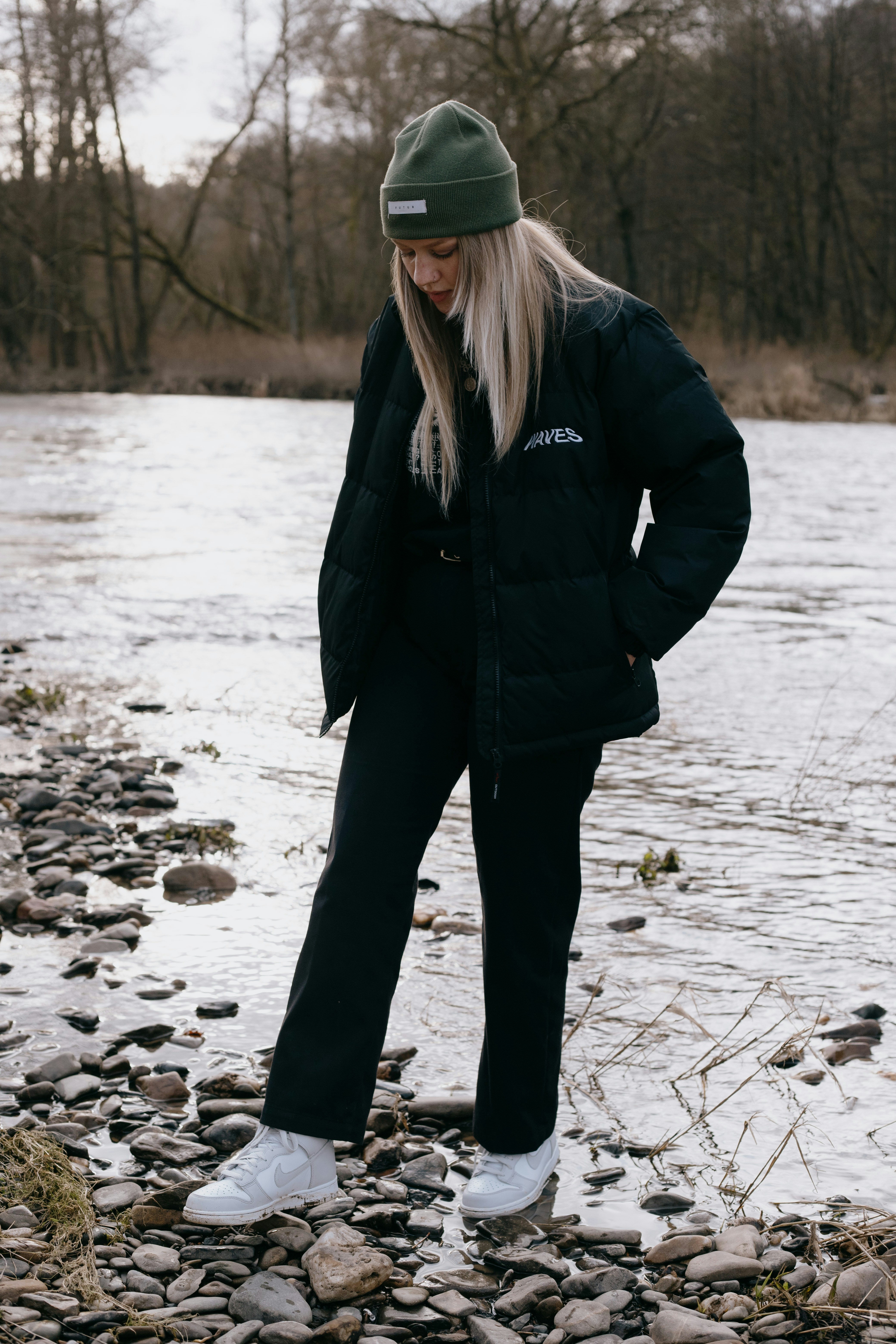 Pebble-Warmed Solitude by the Riverbank