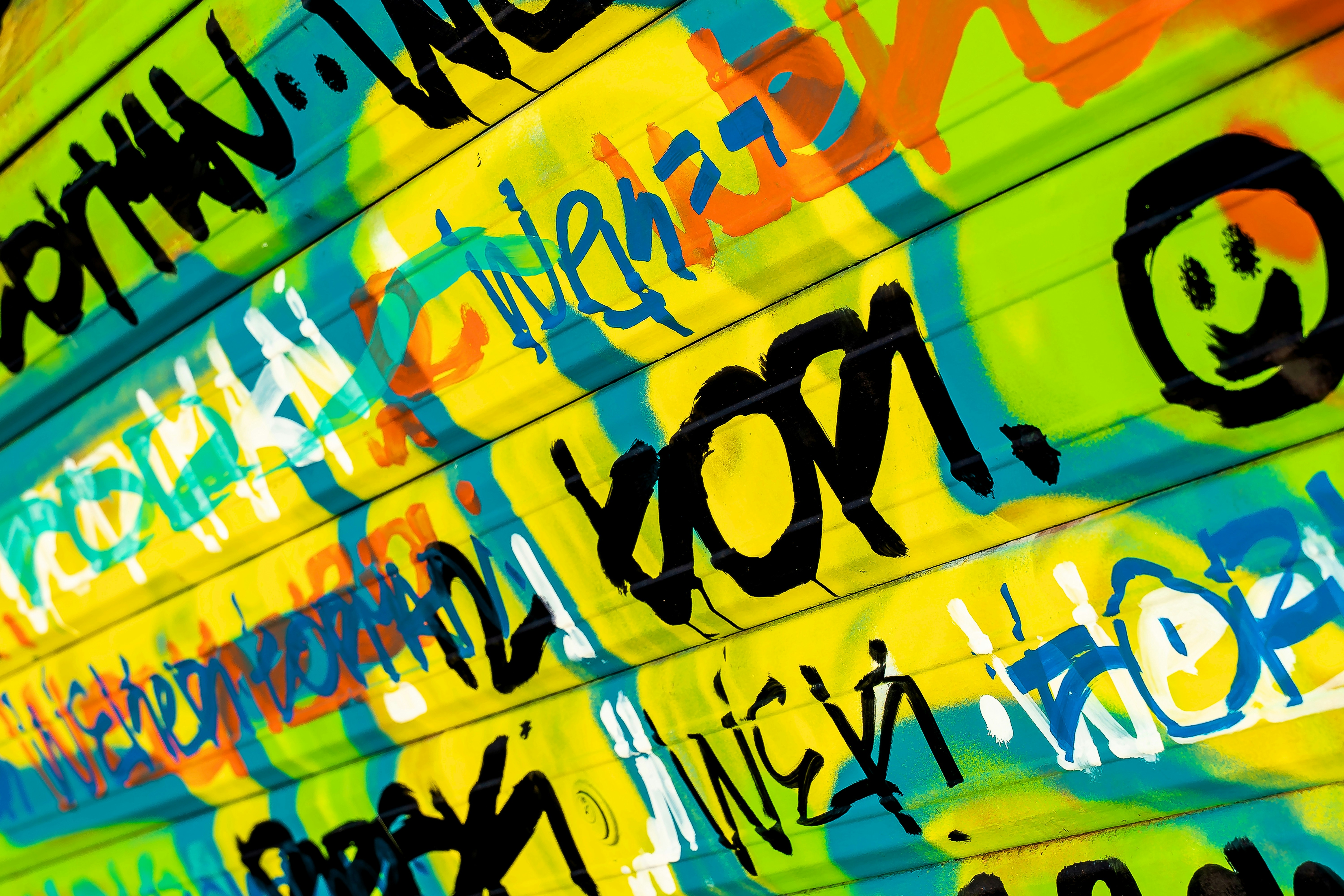 Chromatic Echoes Across Neon Graffiti Panels