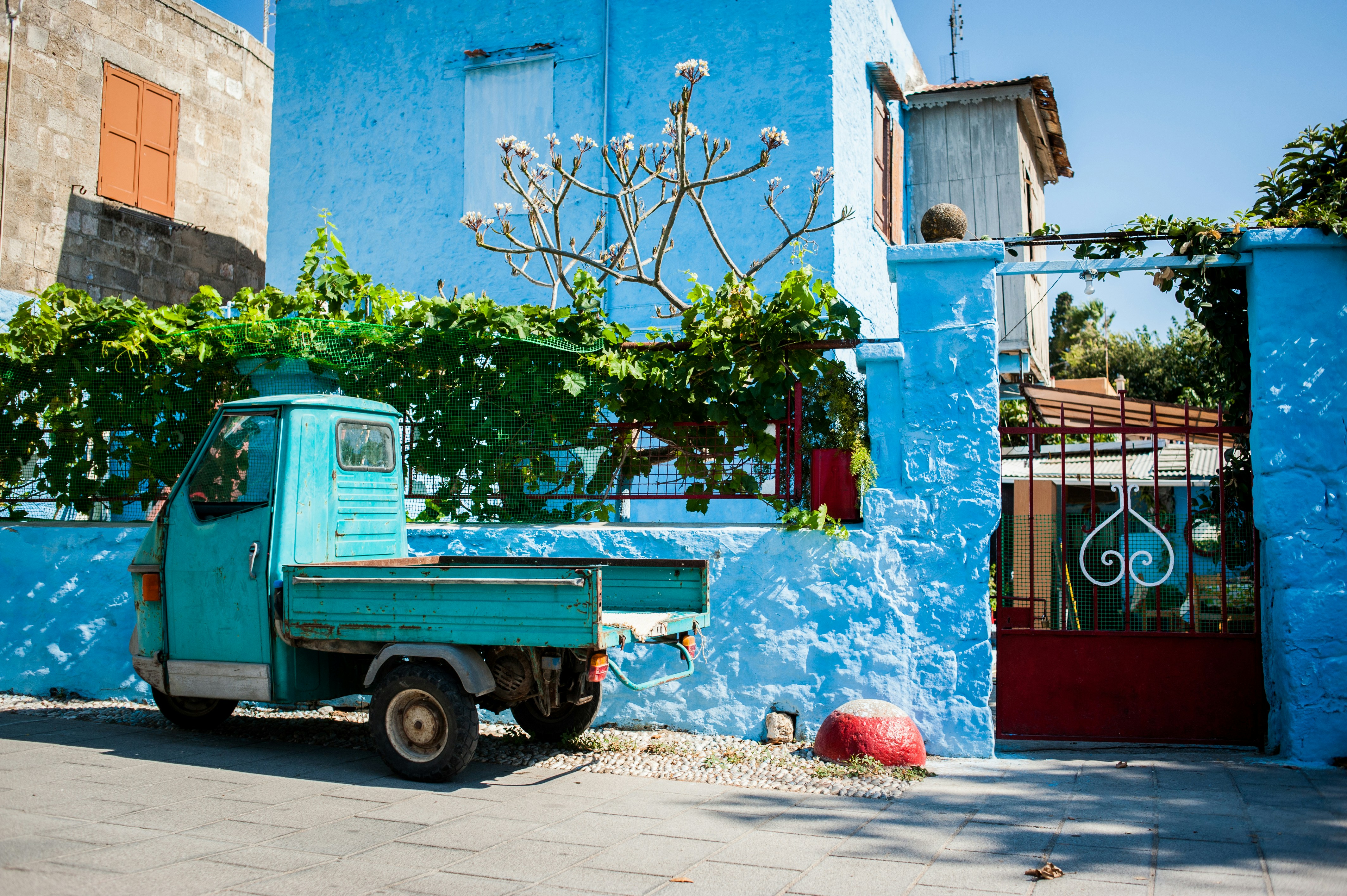 Vintage Charm Meets Mediterranean Blue