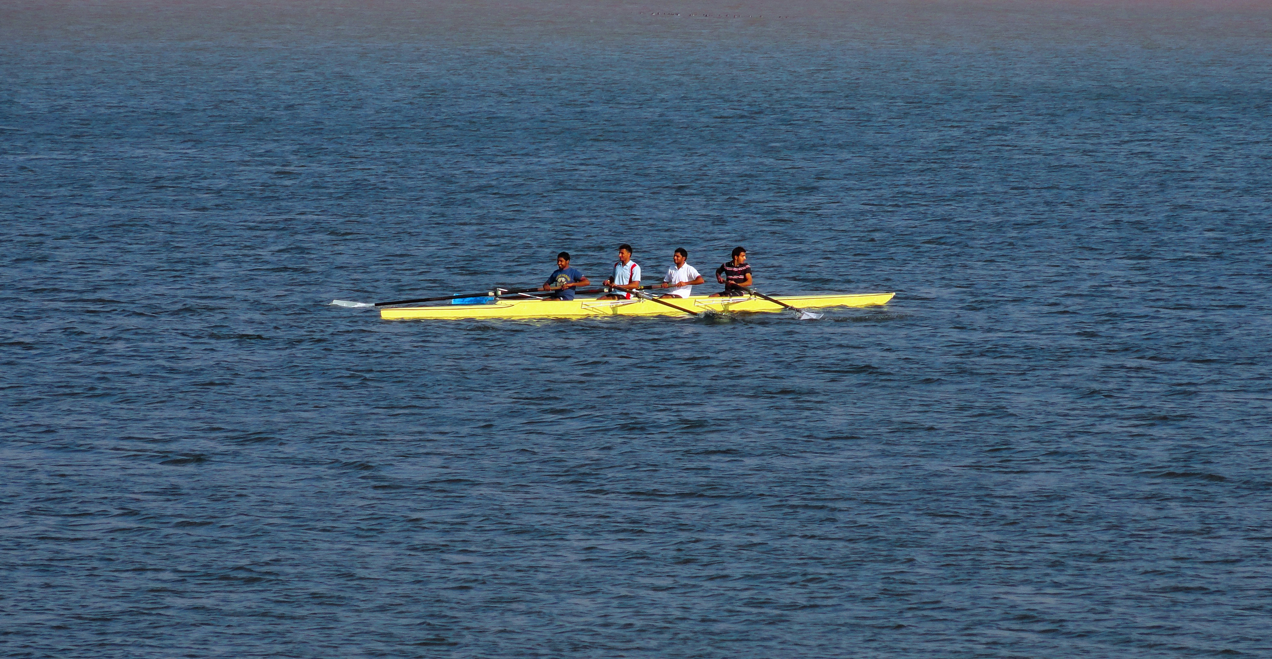 2 person riding yellow kayak on sea during daytime photo – Free Sukhna ...