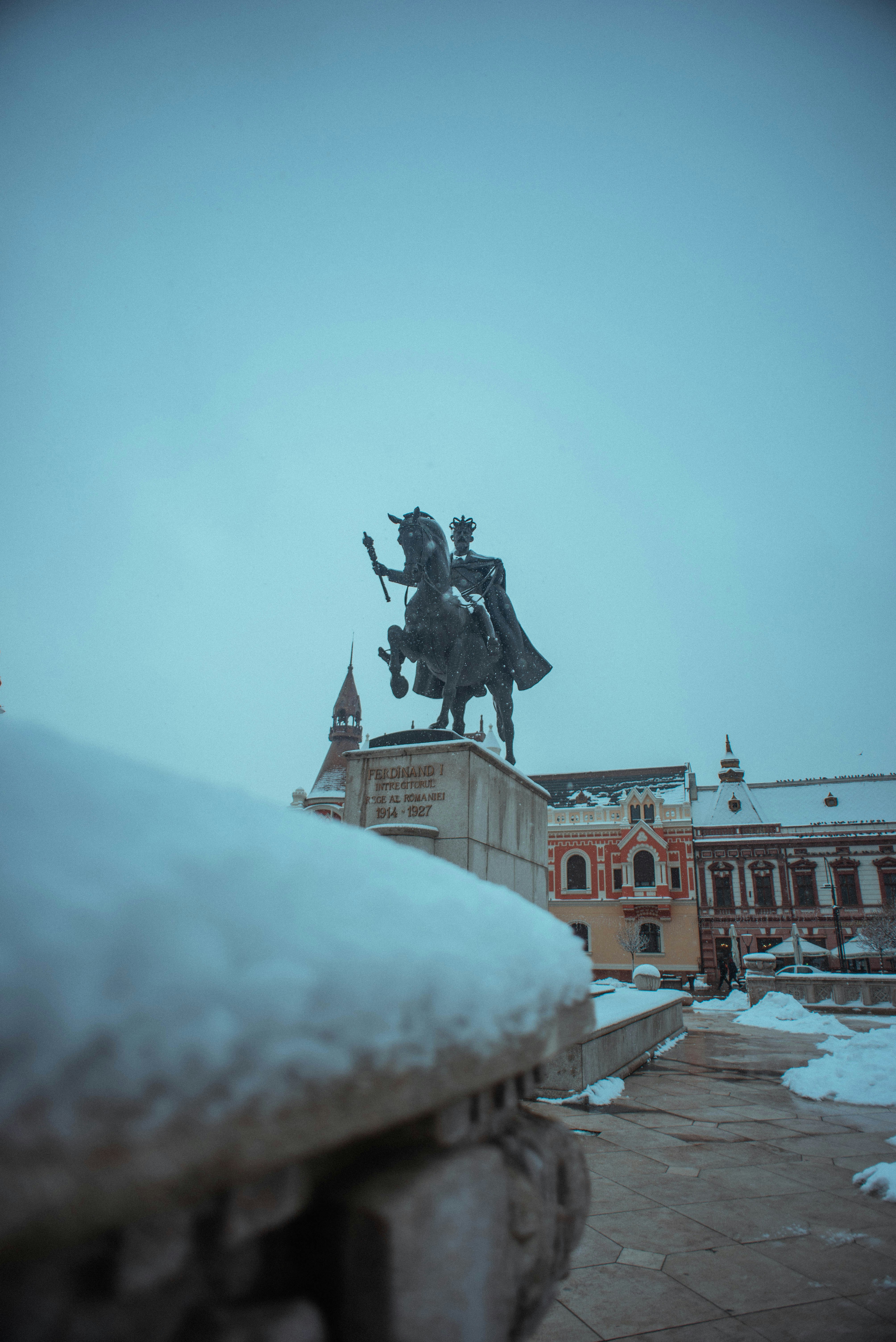black statue of man riding horse