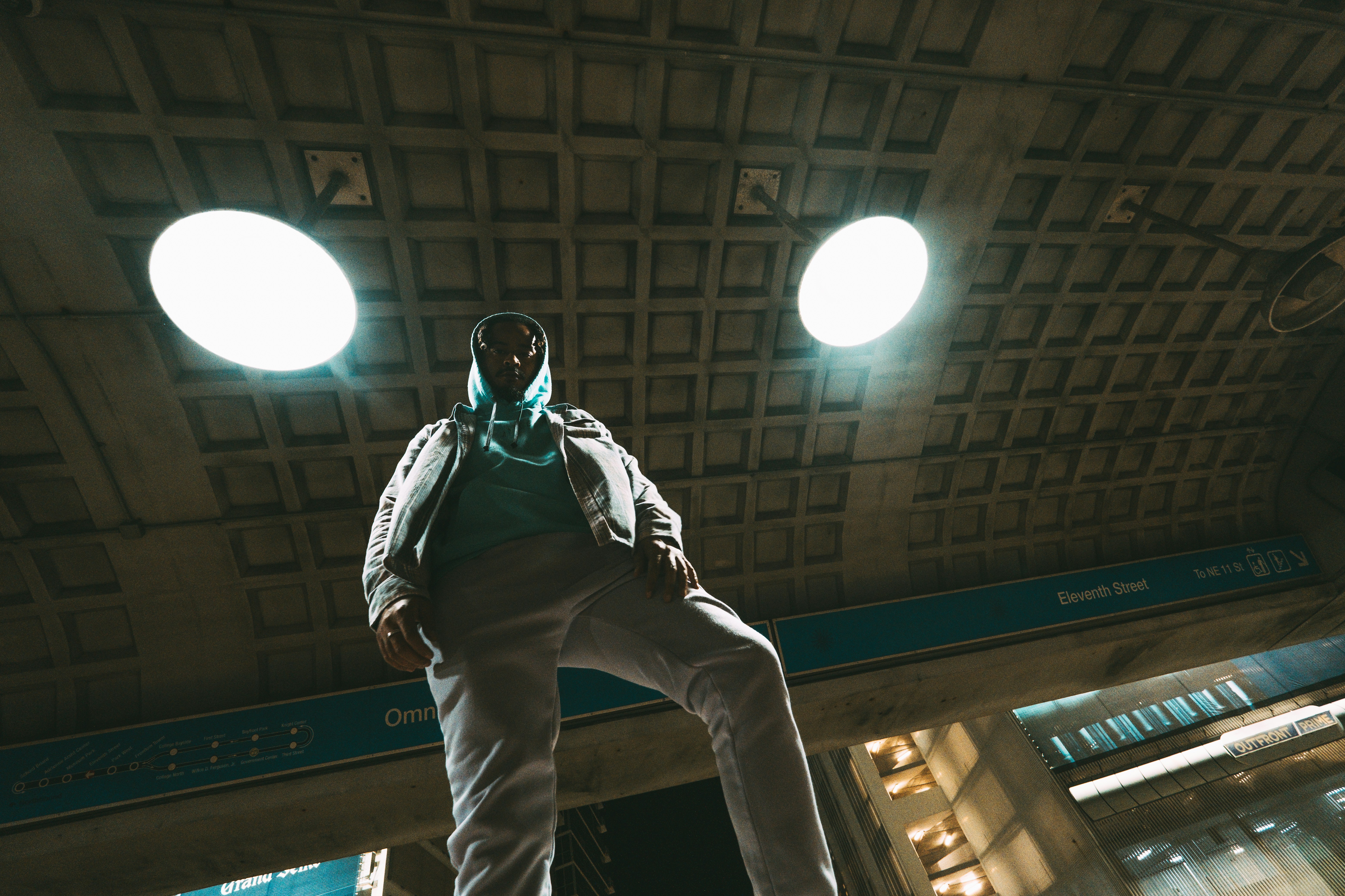 Under Neon Vents: A Ground-Up Portrait on the Subway Platform