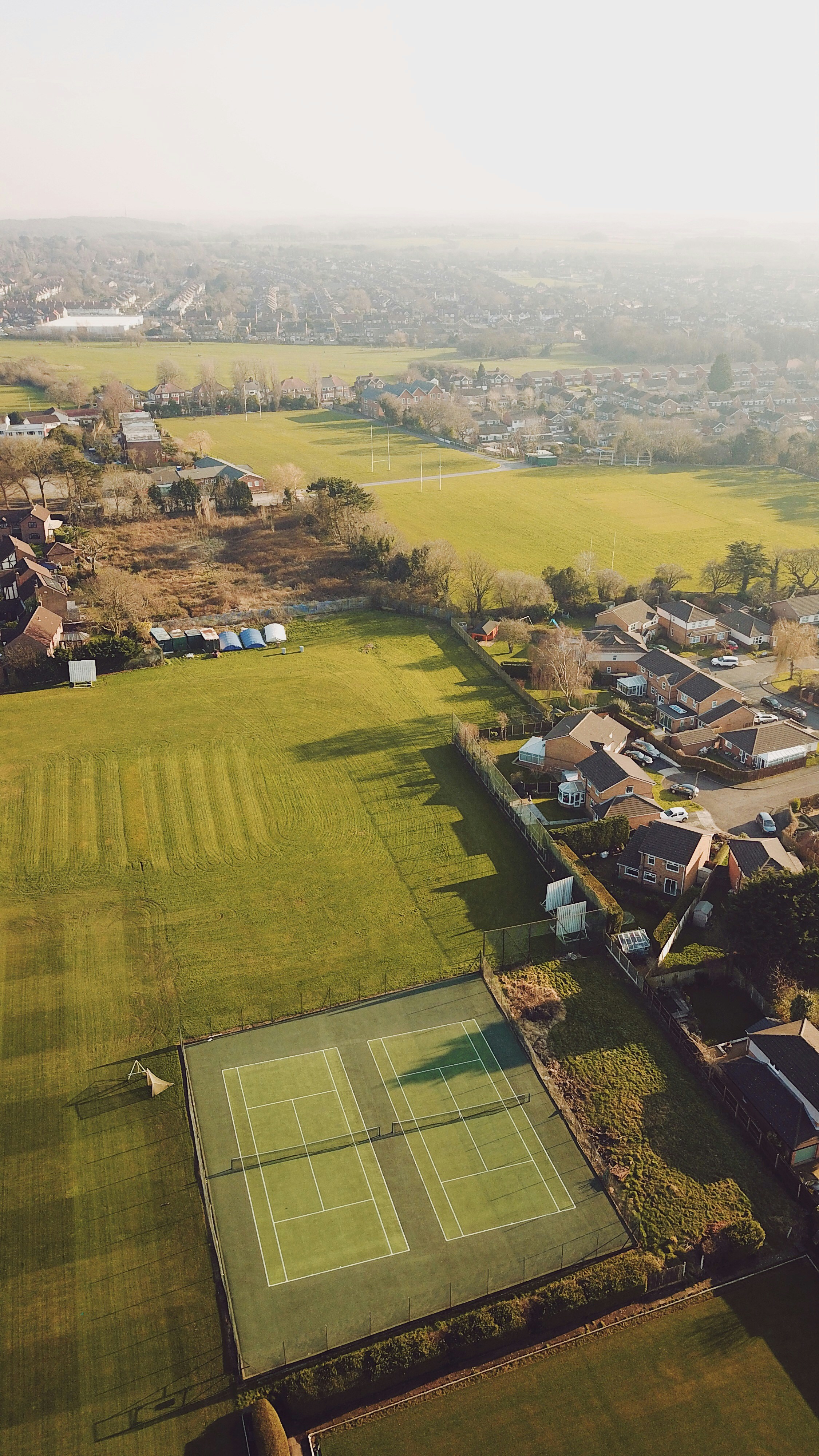 aerial view of green grass field during daytime