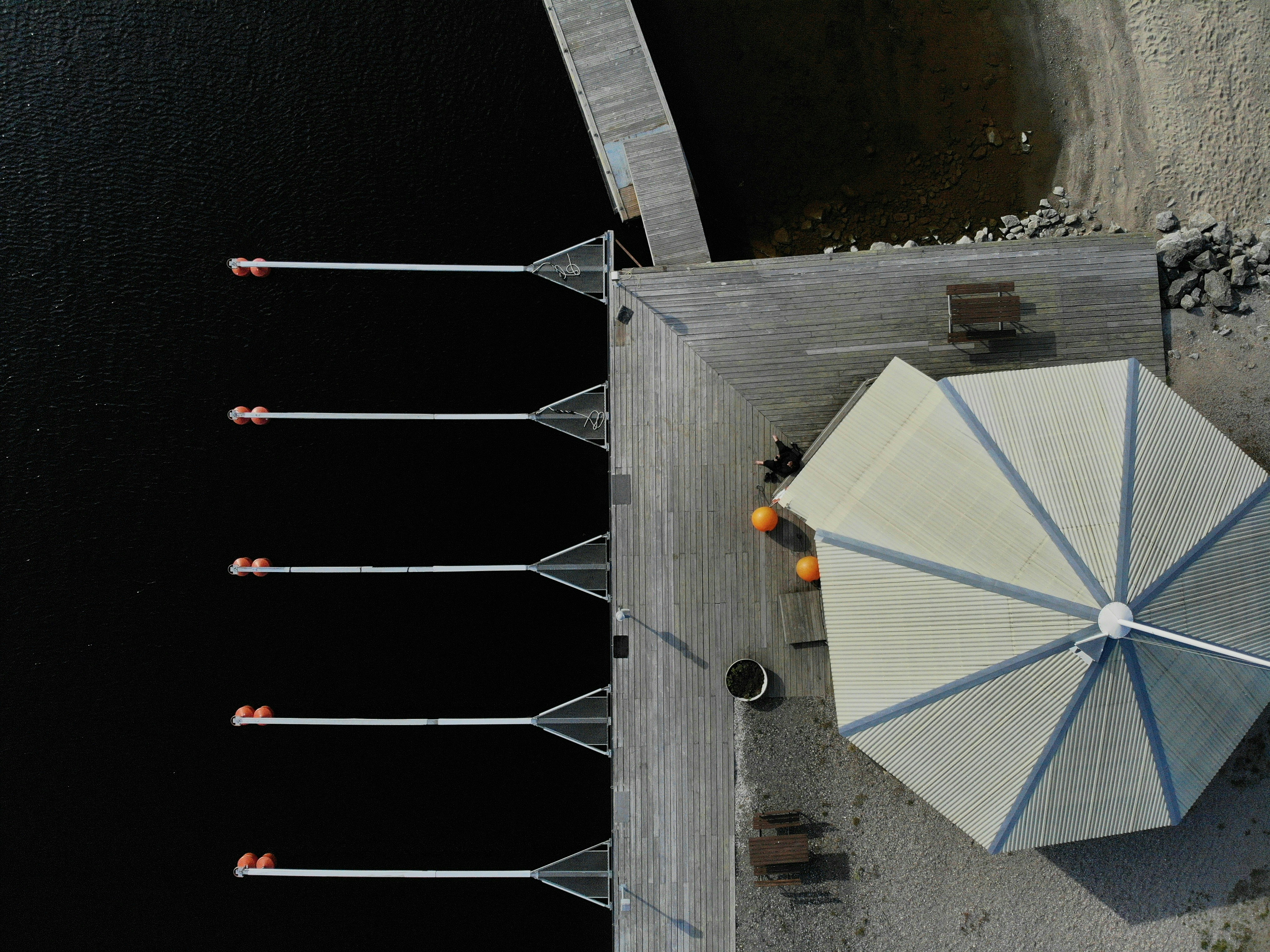 Harbor Pier and Hexagonal Pavilion from Above