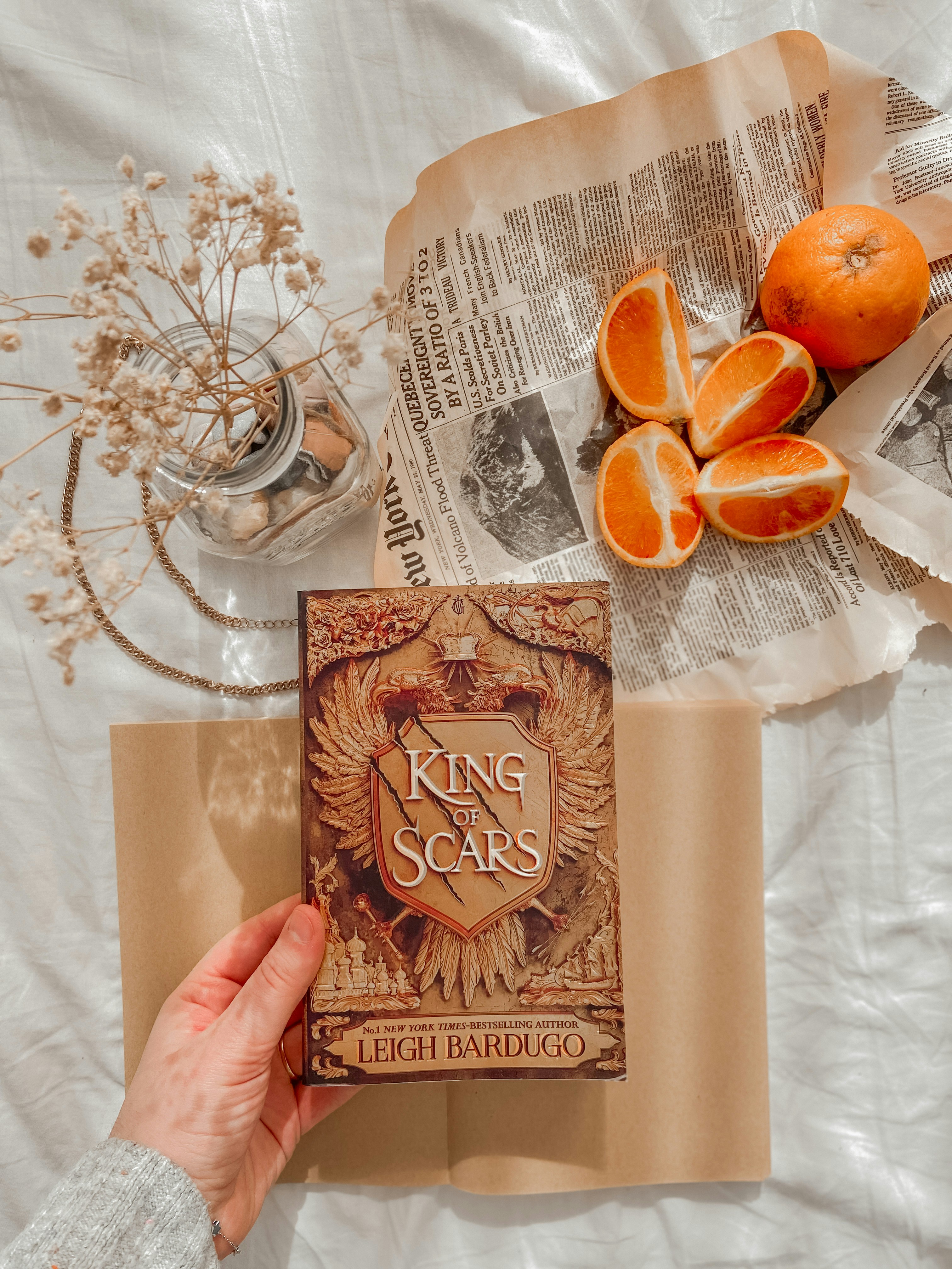 The Quiet Feast: A Book, Fruit, and Cardboard Quietly Arranged