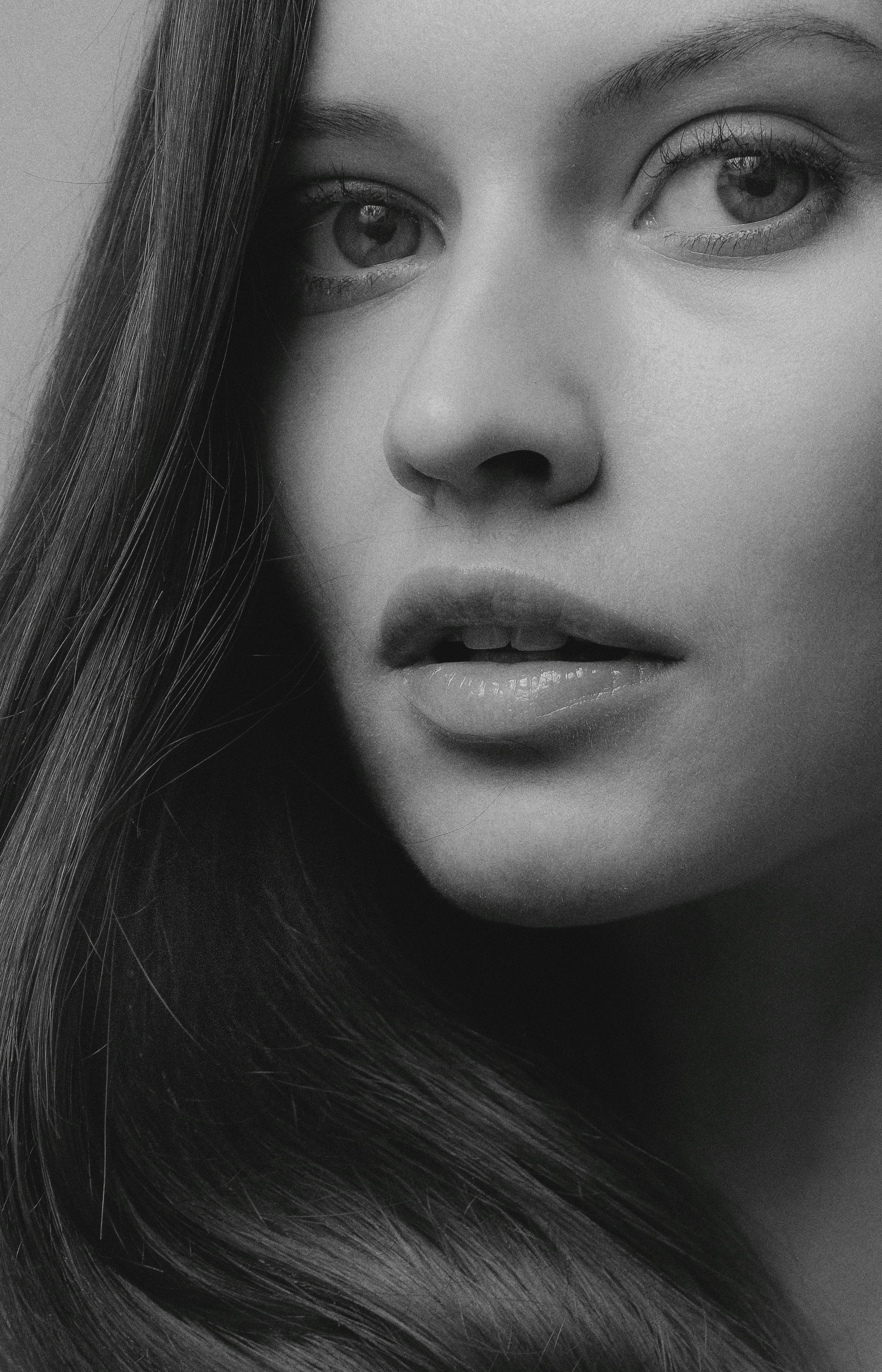 Grayscale photo of womans face photo – Free Grey Image on Unsplash