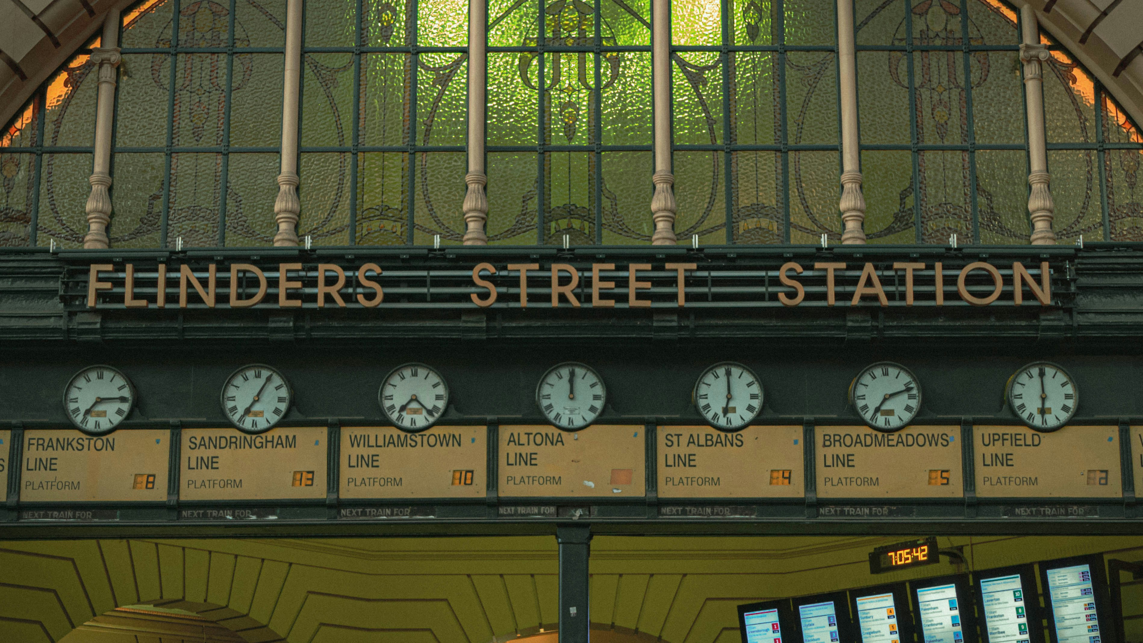 Station Signage in the Evening Light