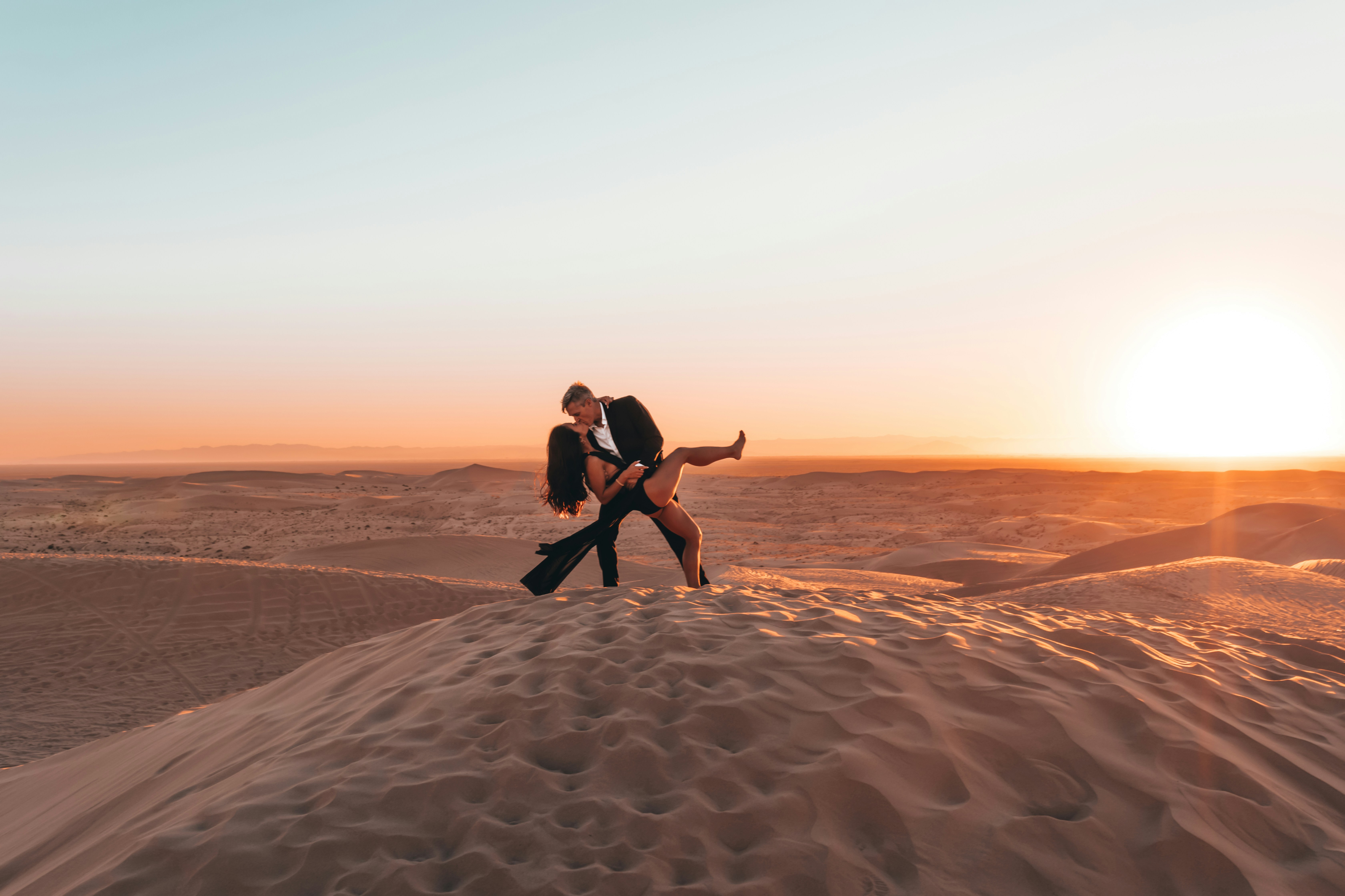 Desert Embrace at Sundown: A Lift Across the Dunes