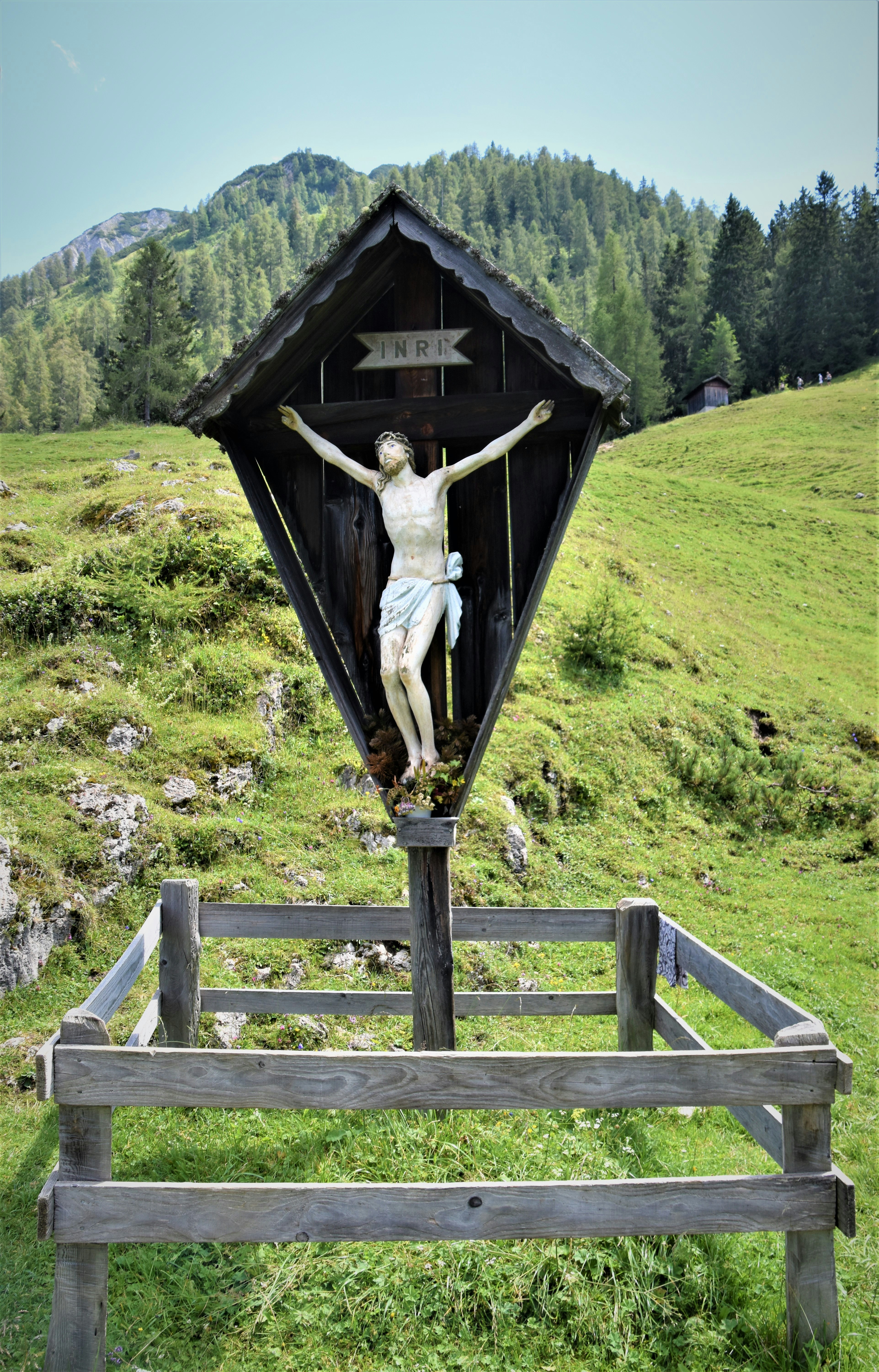 A Jesus Cruzifix in the Austrian Mountains