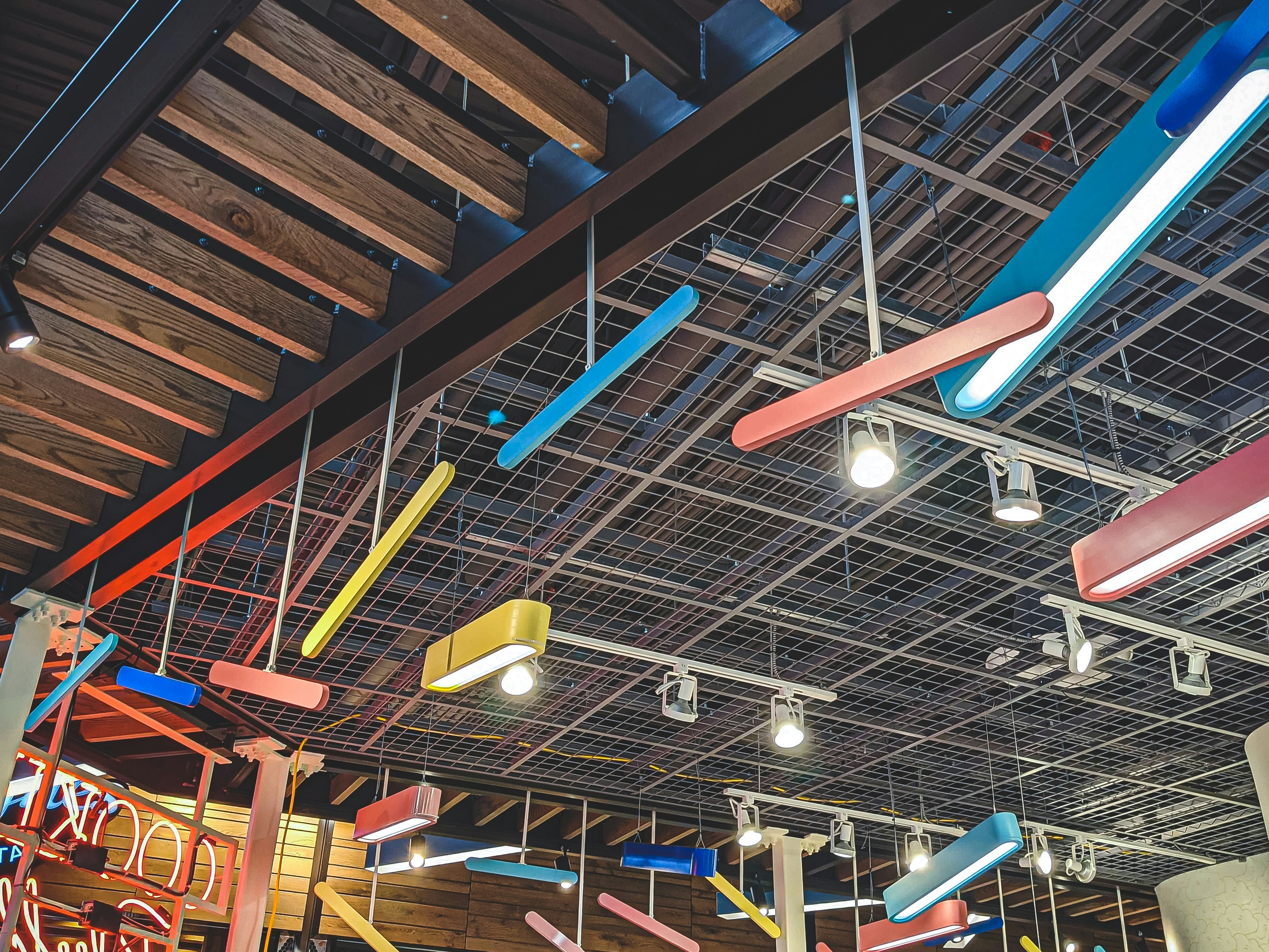 Blue and yellow metal frame photo – Free Building Image on Unsplash