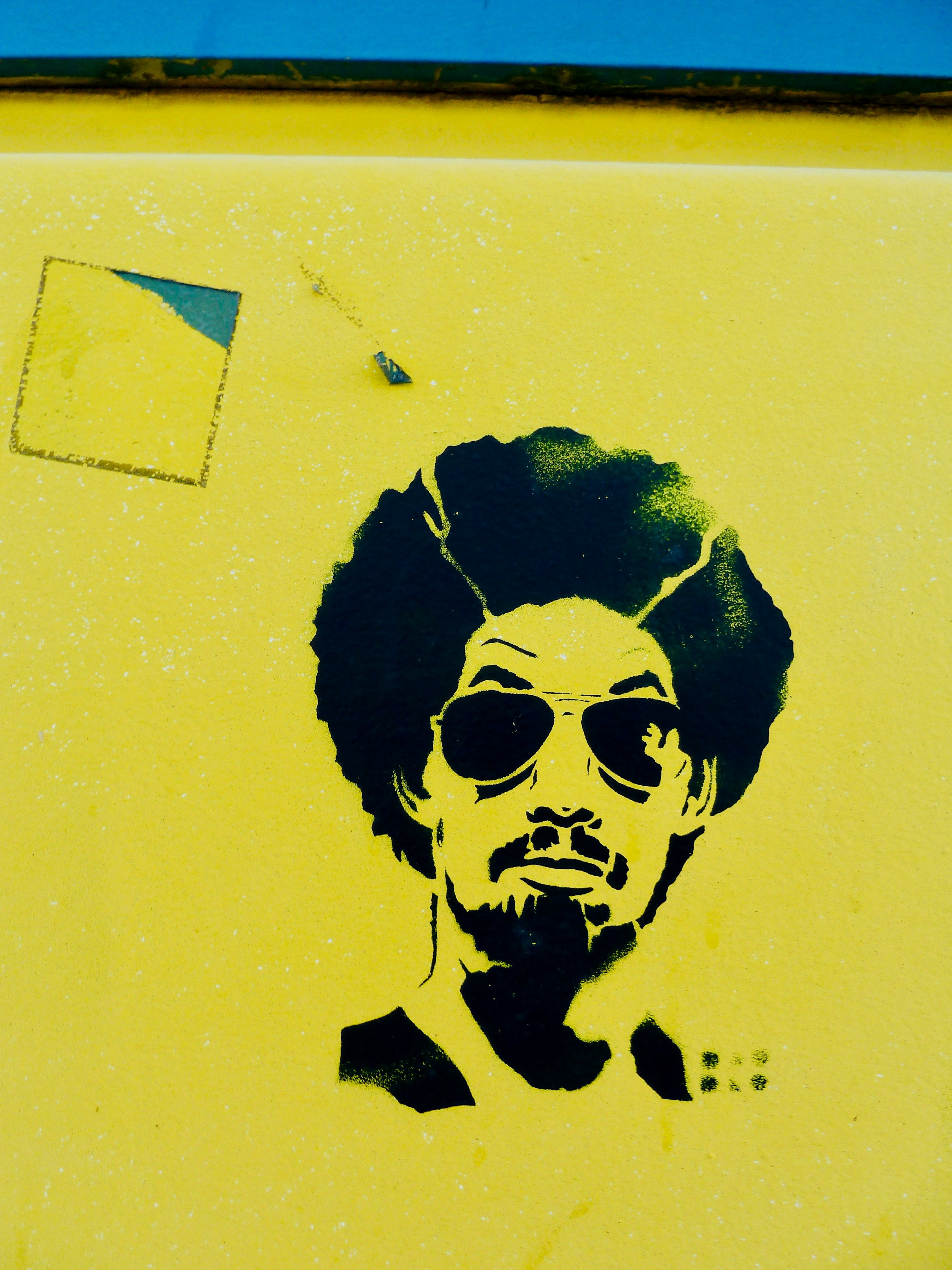 Yellow Street Portrait in Bold Silhouette