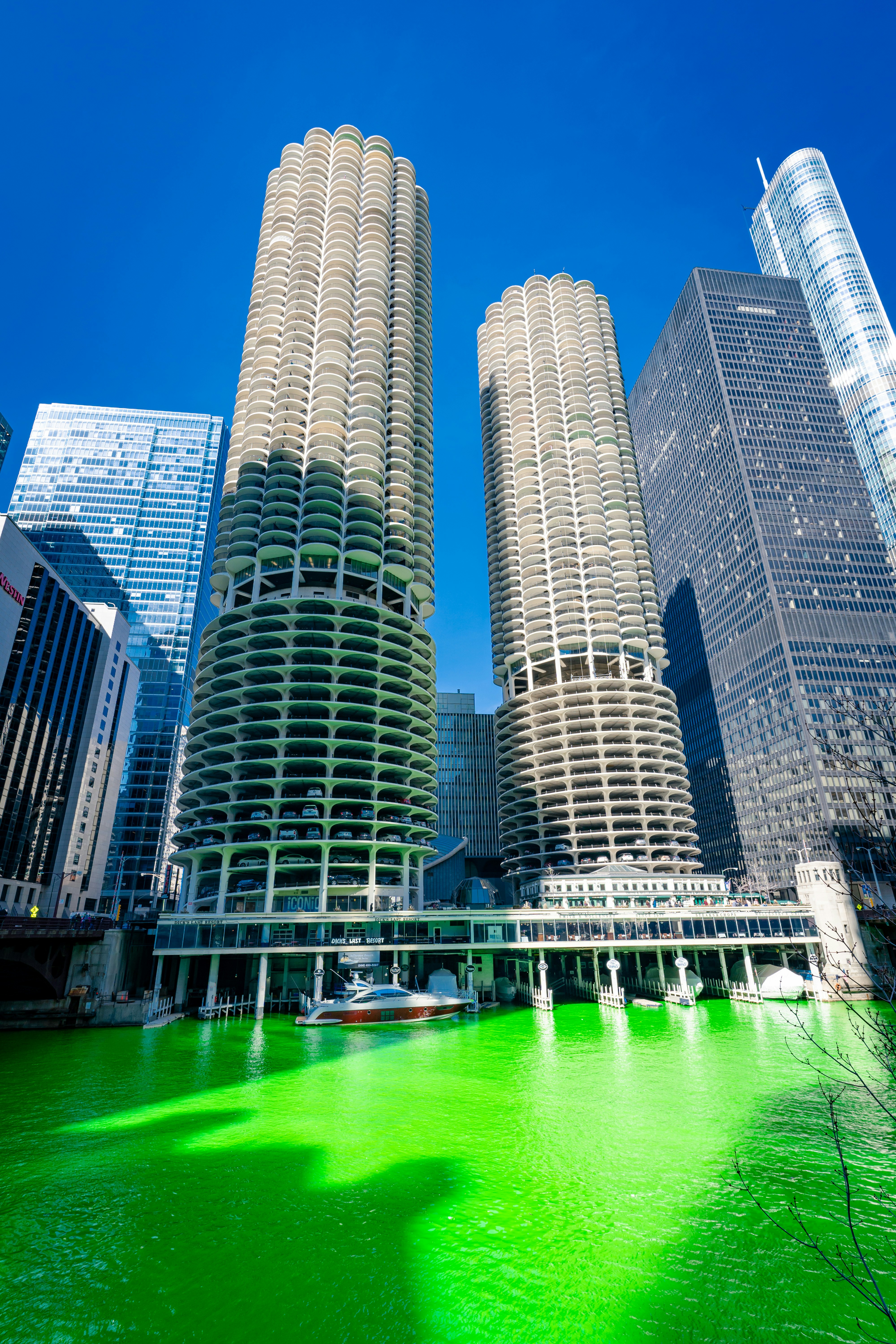 Twin Cylinders Rising Over the Green River
