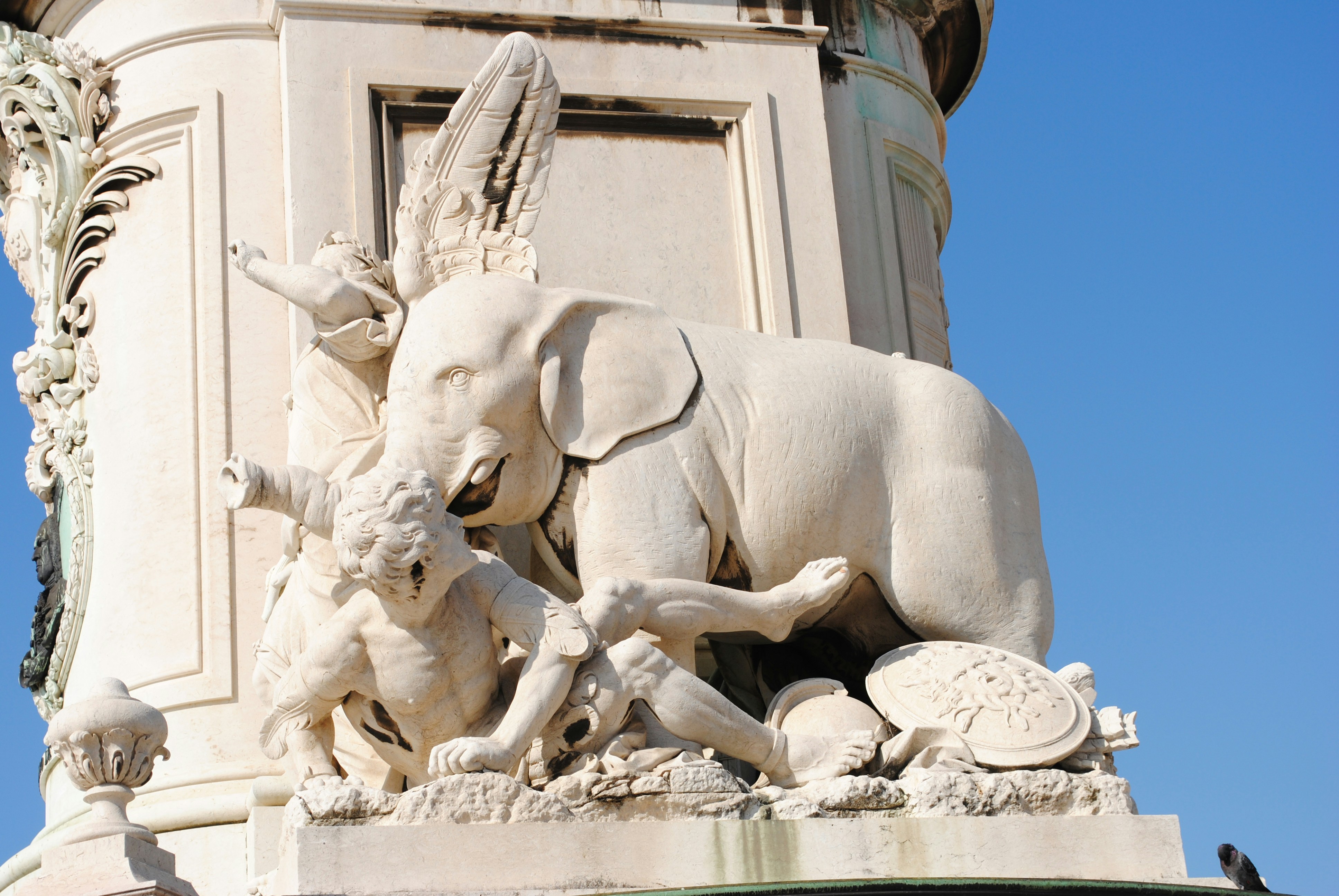 Detail of larger monumental sculpture