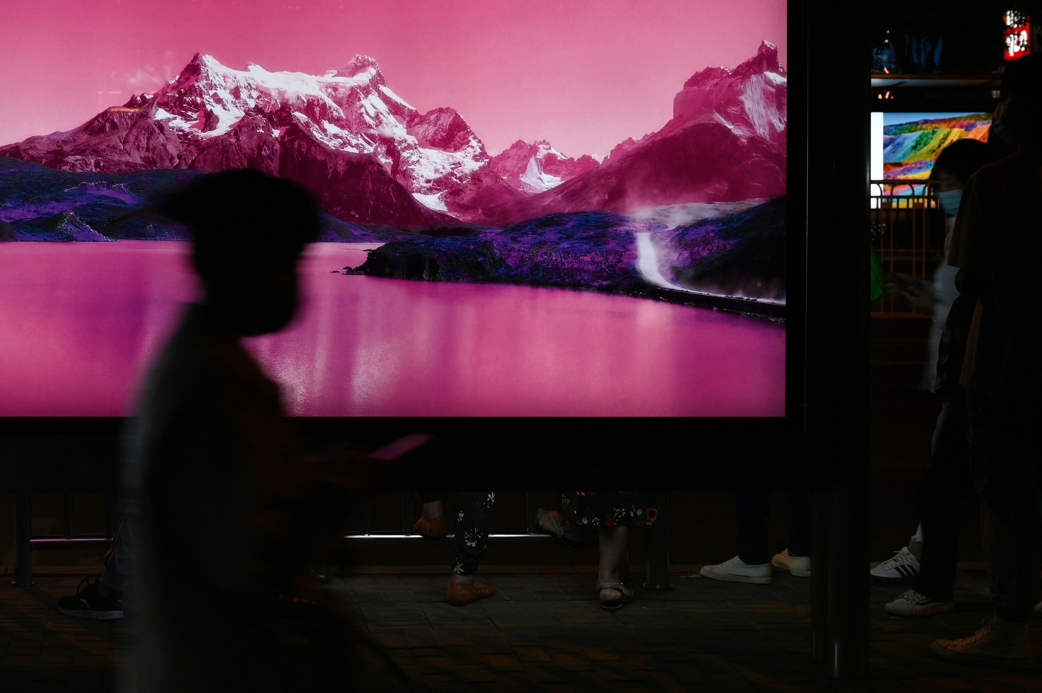 Urban Reflections: A Neon Dreamscape