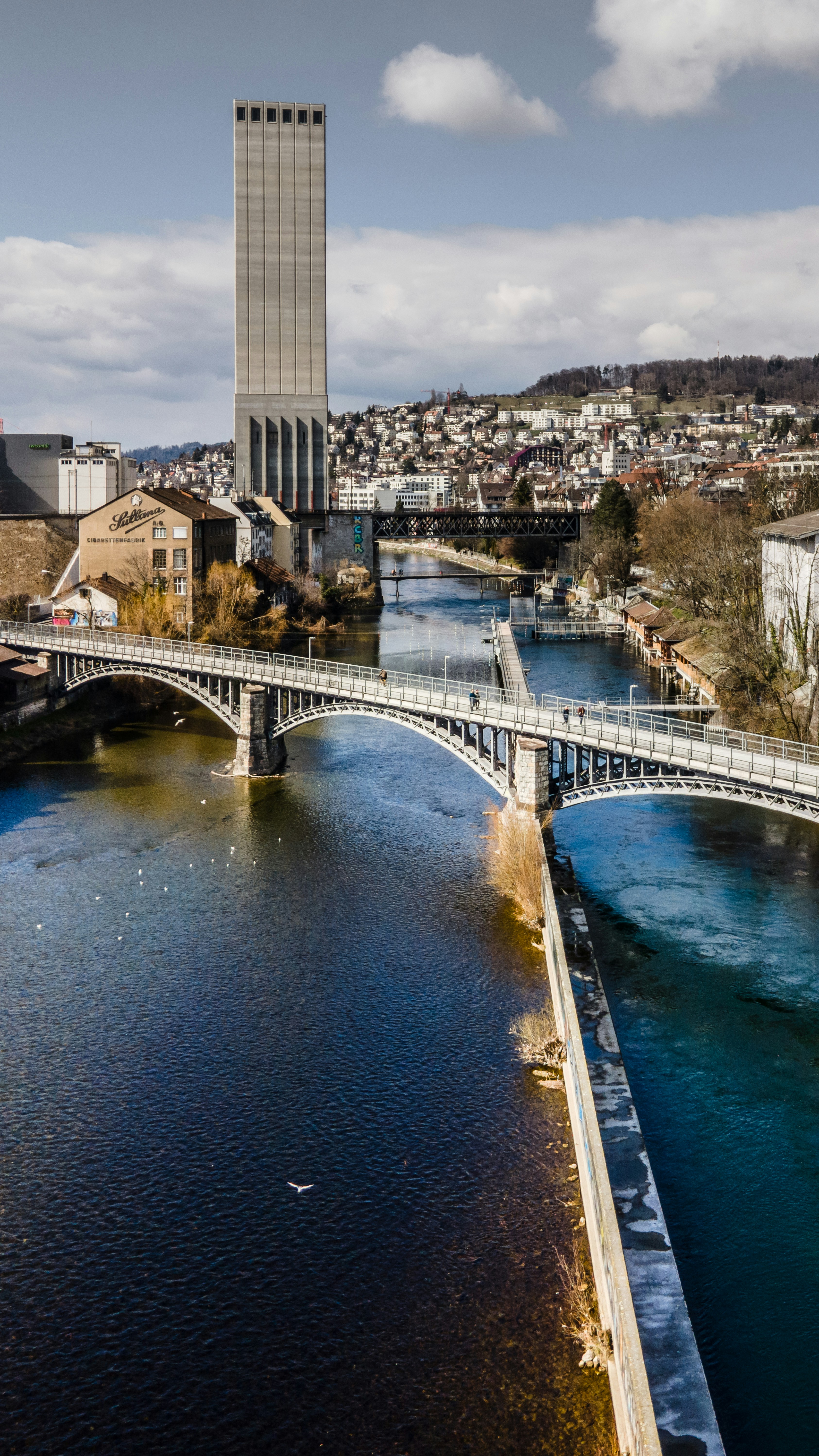 White bridge over river during daytime photo – Free Zürich Image on ...