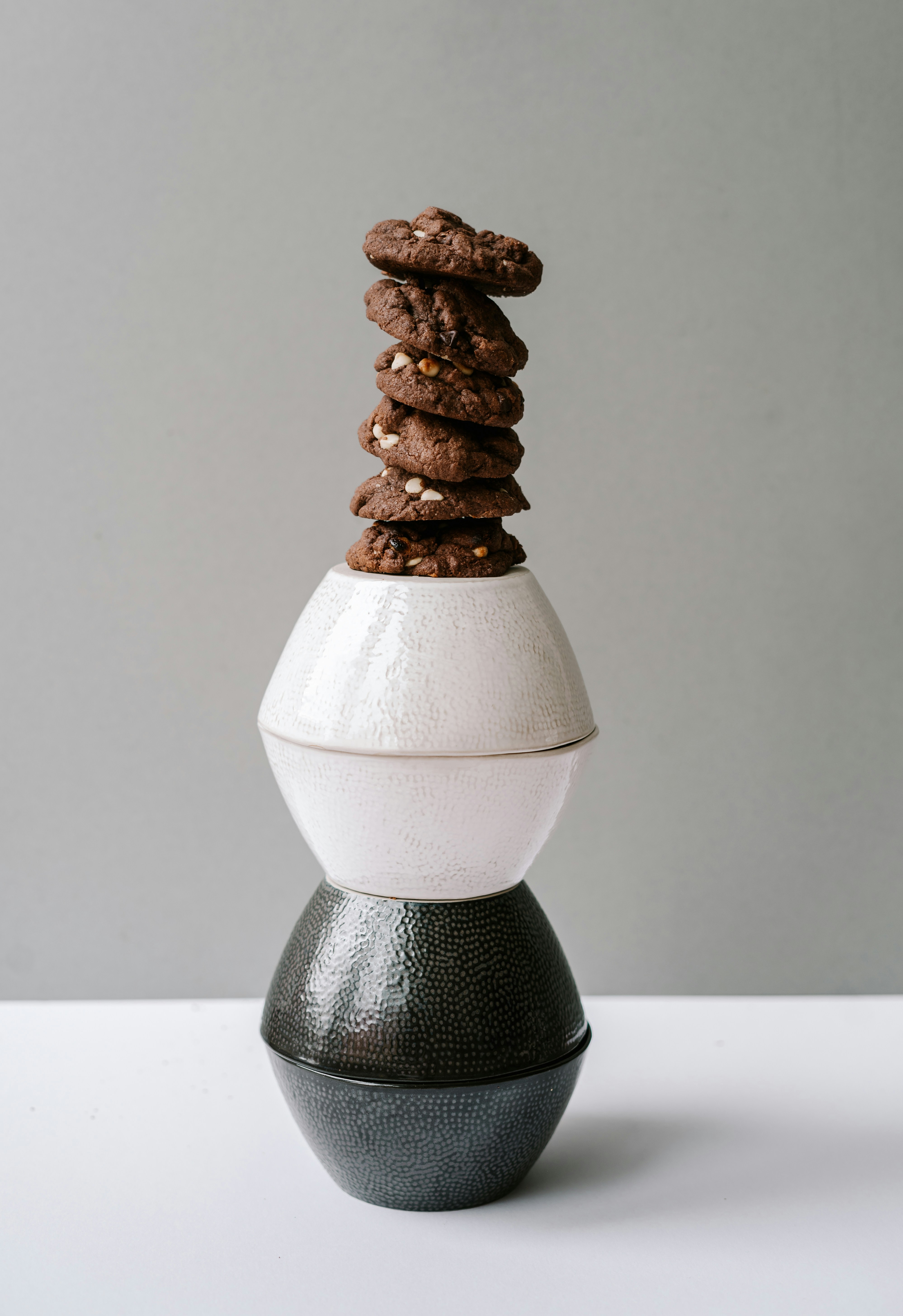 Stacked Cookies on a Ceramic Monolith