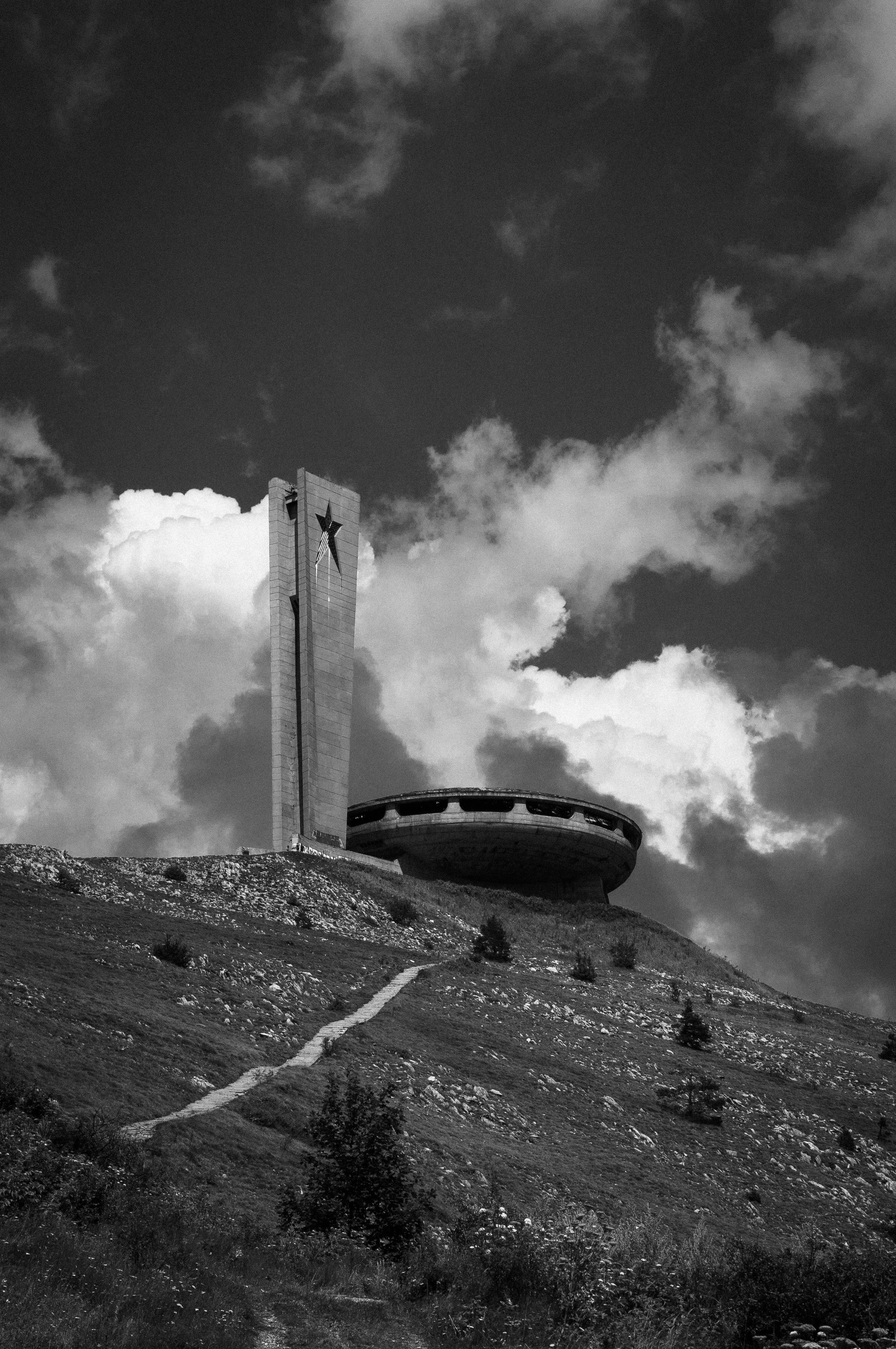 Star Beacon on a Windswept Hill