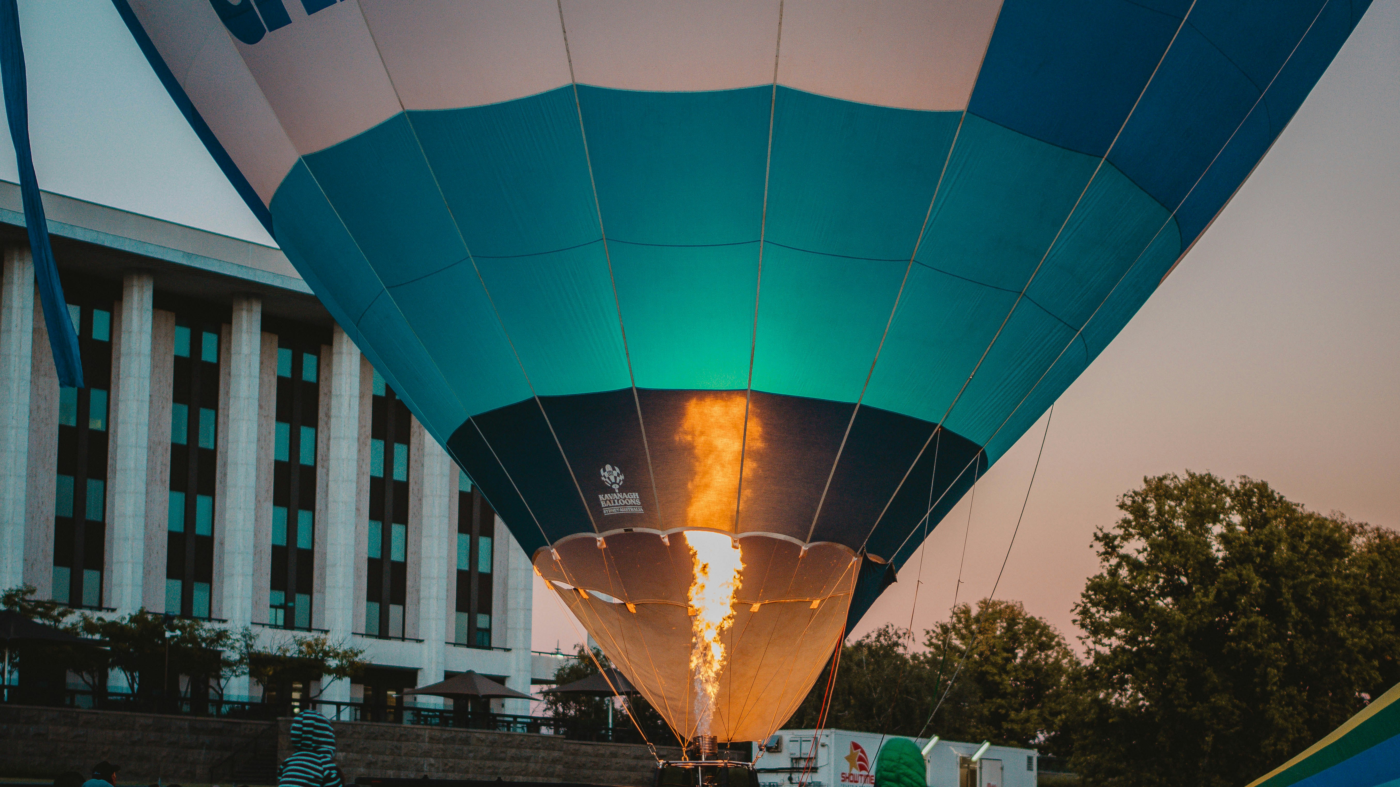 Twilight Ascent: A Hot Air Balloon Ignites