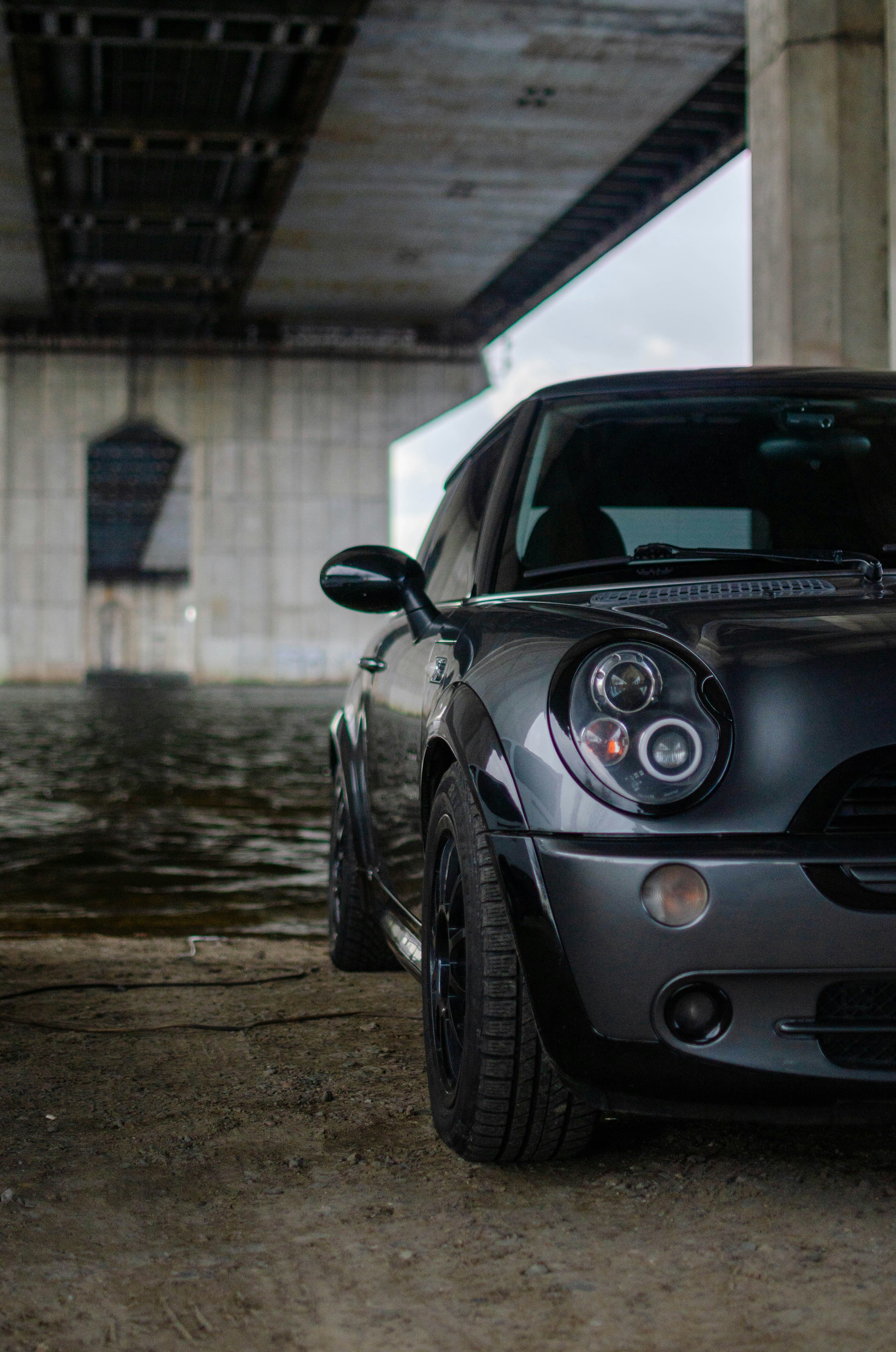Under the Span: Chrome Curves Under a Bridge