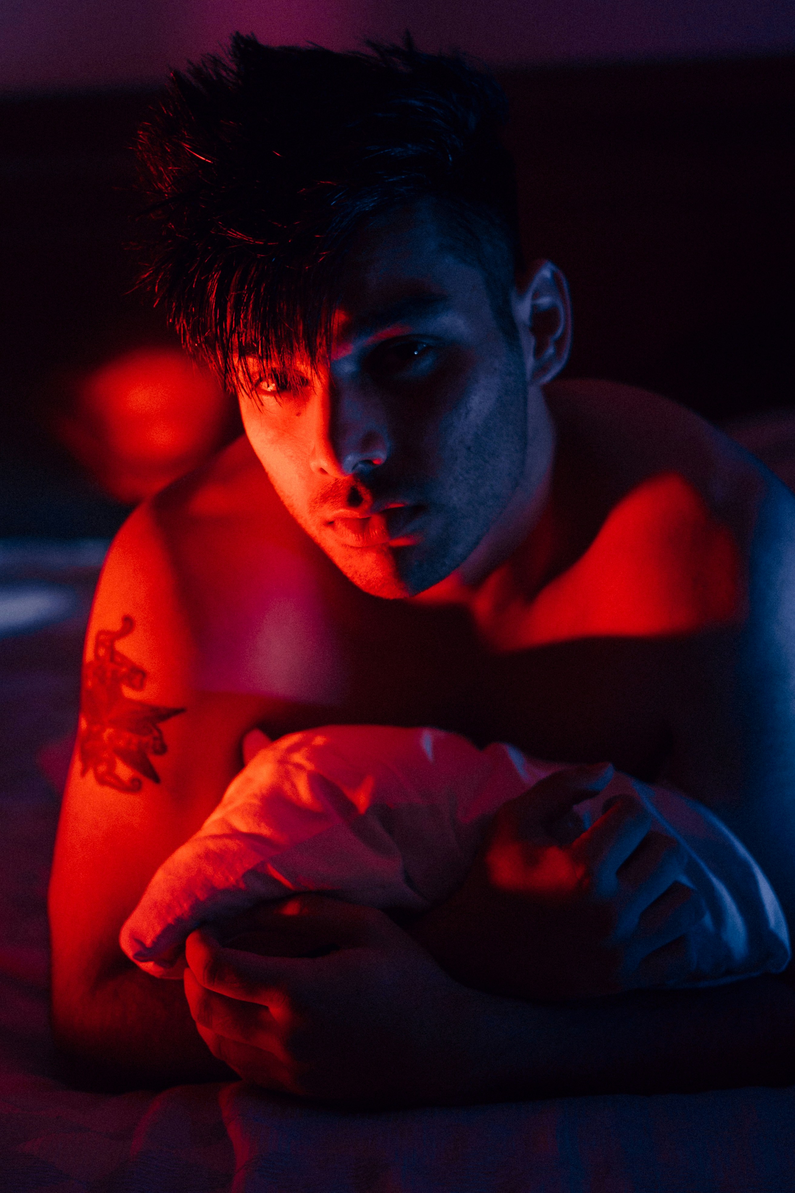 Low Light Warrior: A Portrait in Neon Shadows