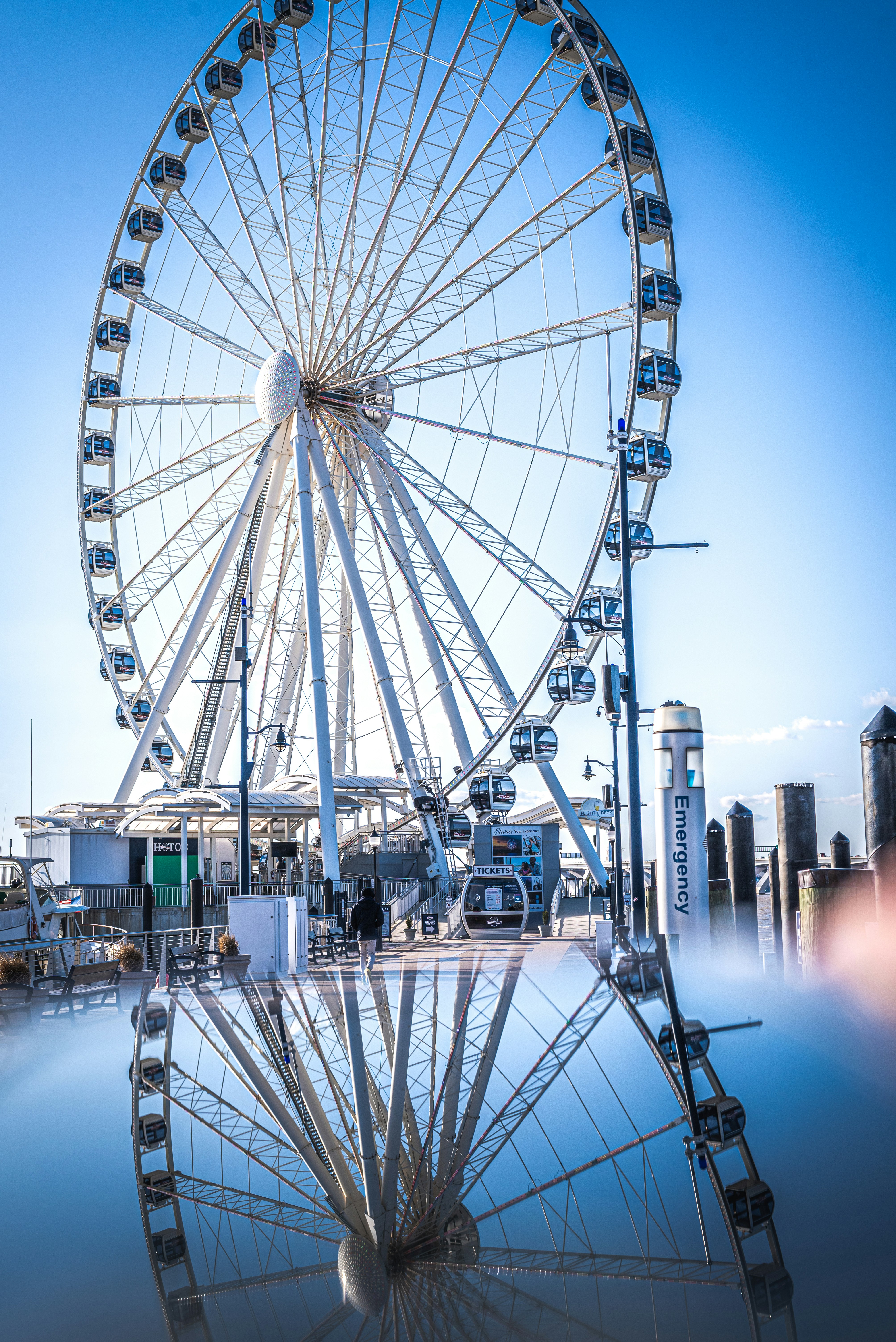 Ferris wheel near city buildings during night time photo – Free Ferris ...