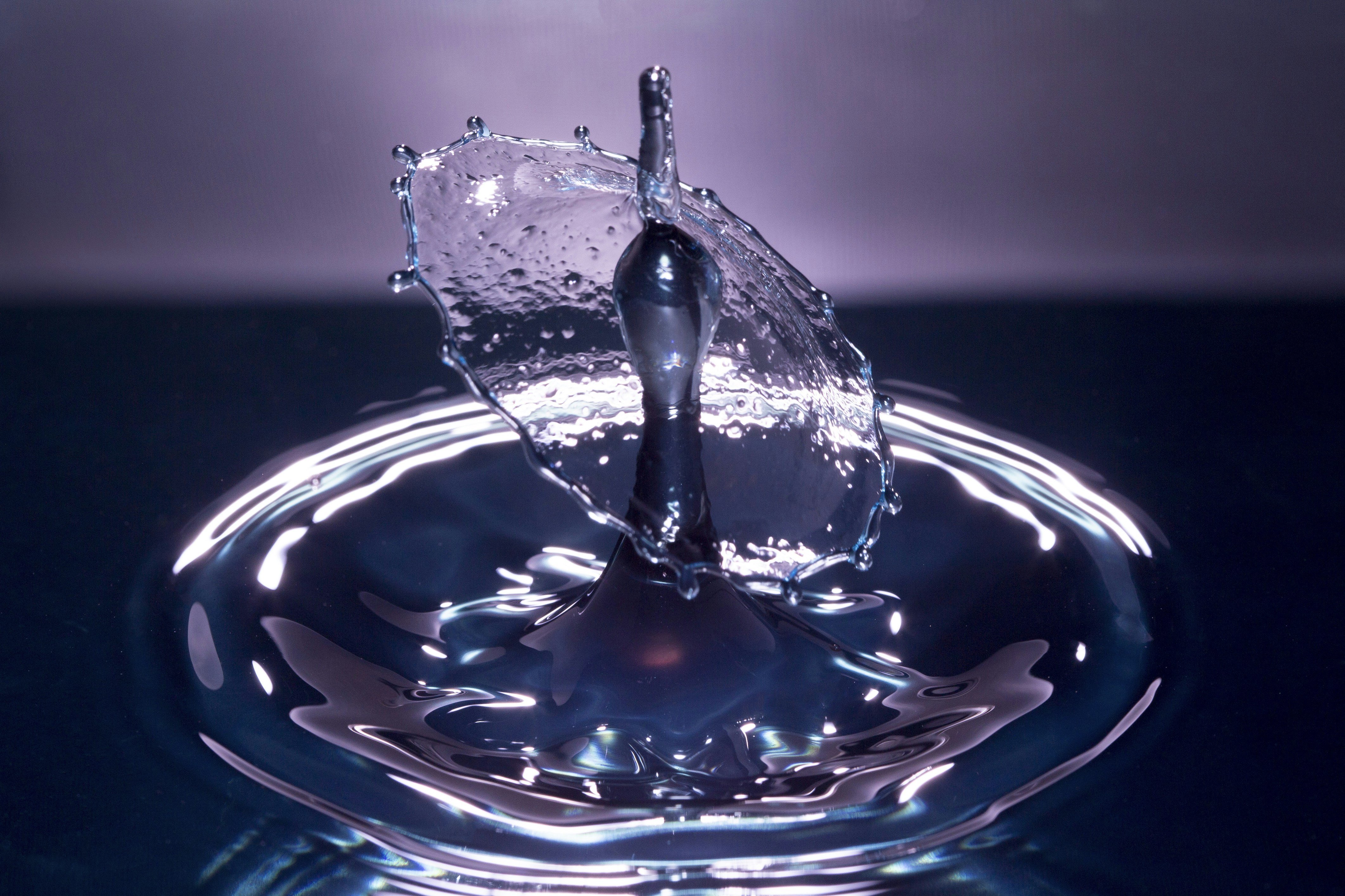 Water drop in blue water photo – Free Water Image on Unsplash