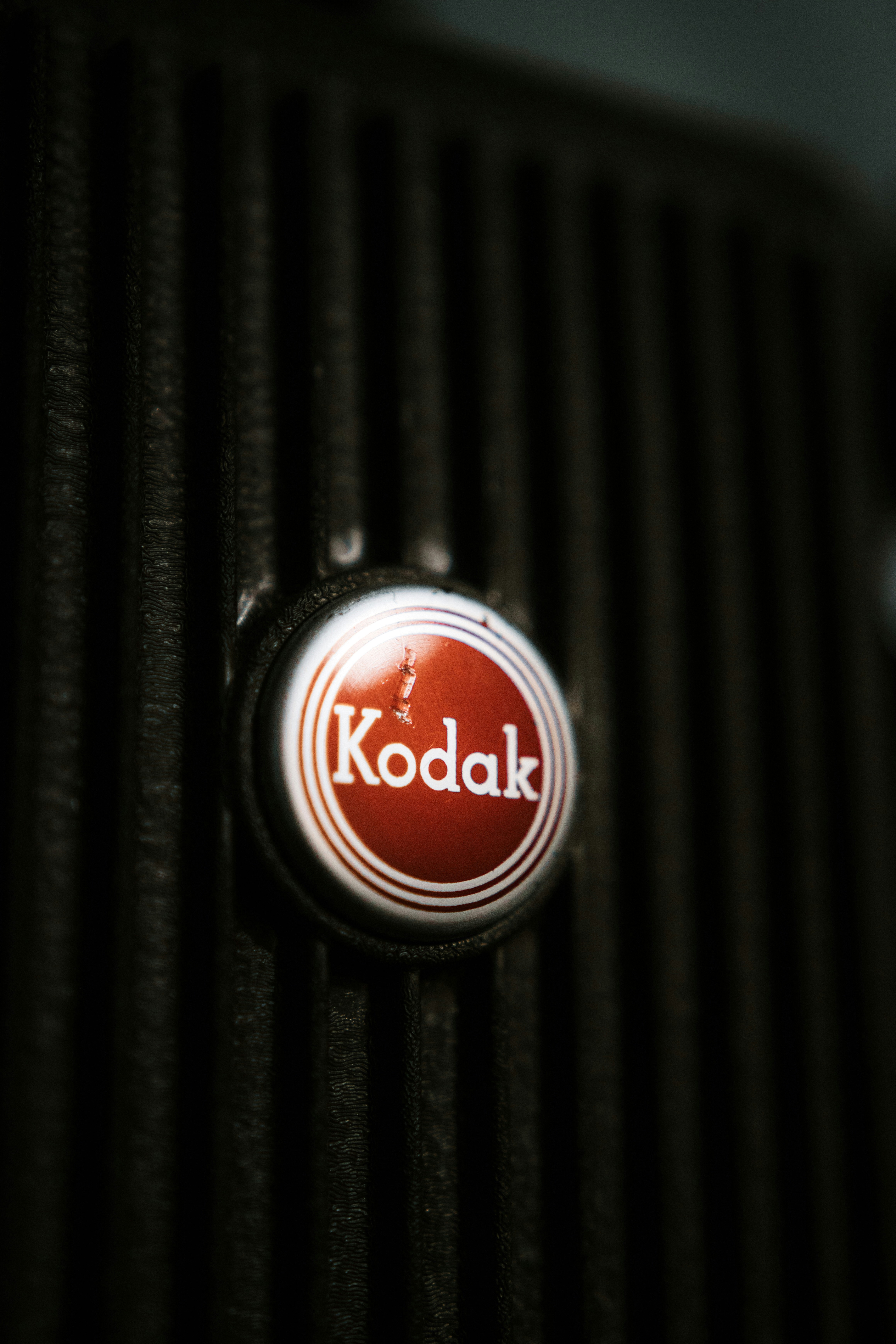 A close up of a kodak logo on a radiator photo – Free Sign Image on ...