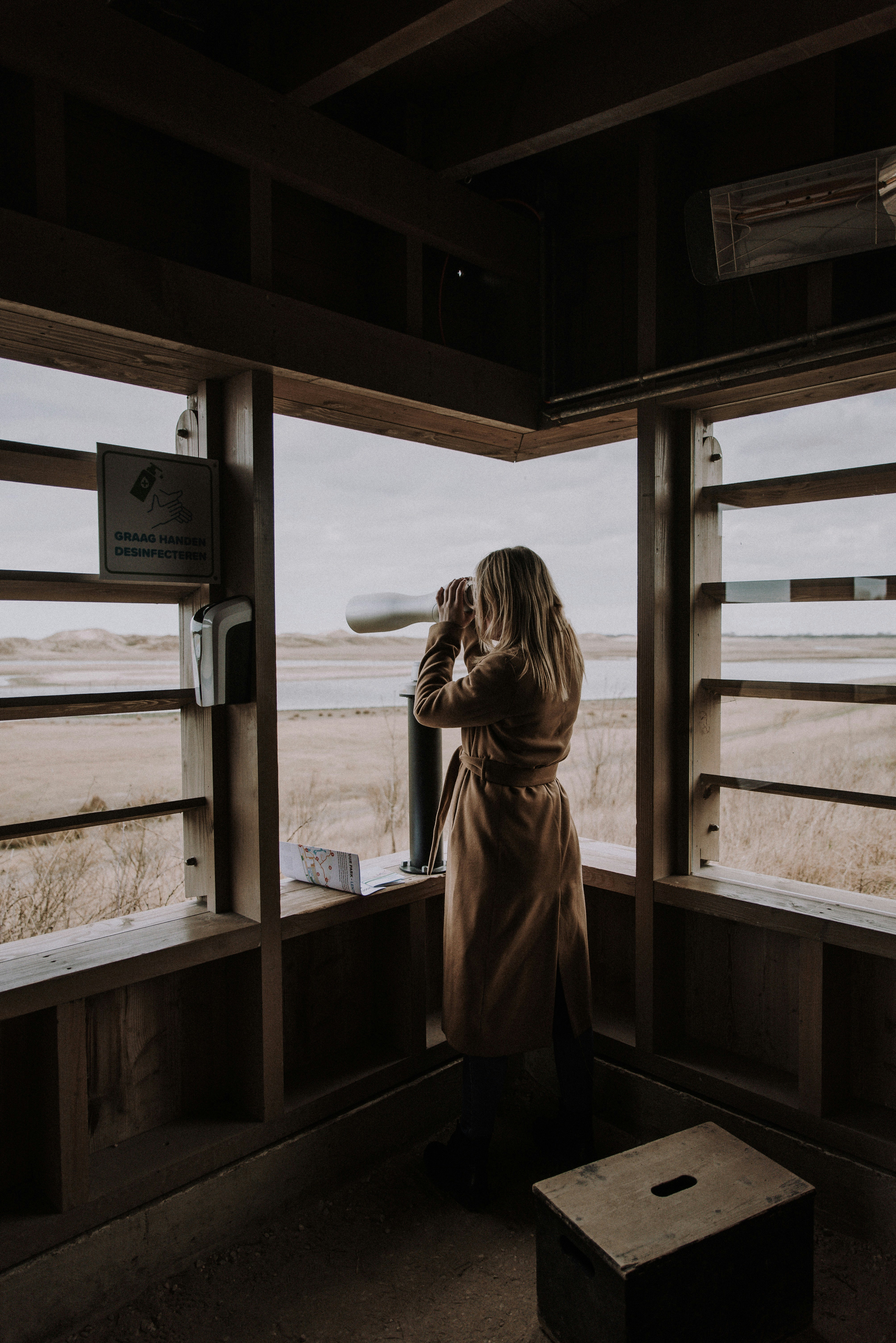 Dunes at the Lookout: A Quiet Gaze Through the Tower Window