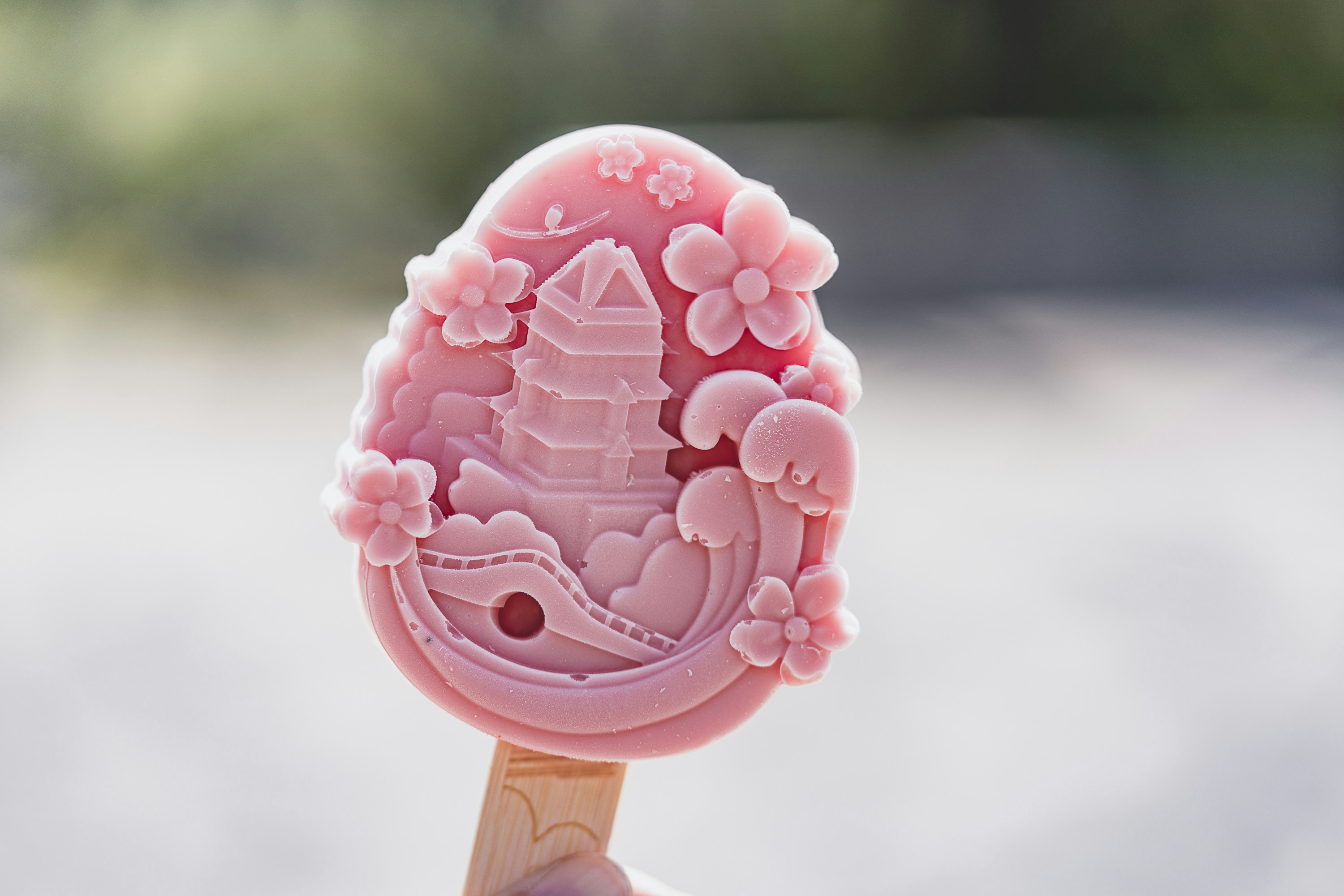 Floral Pagoda on a Pink Popsicle: A Delicate Summer Sculpture