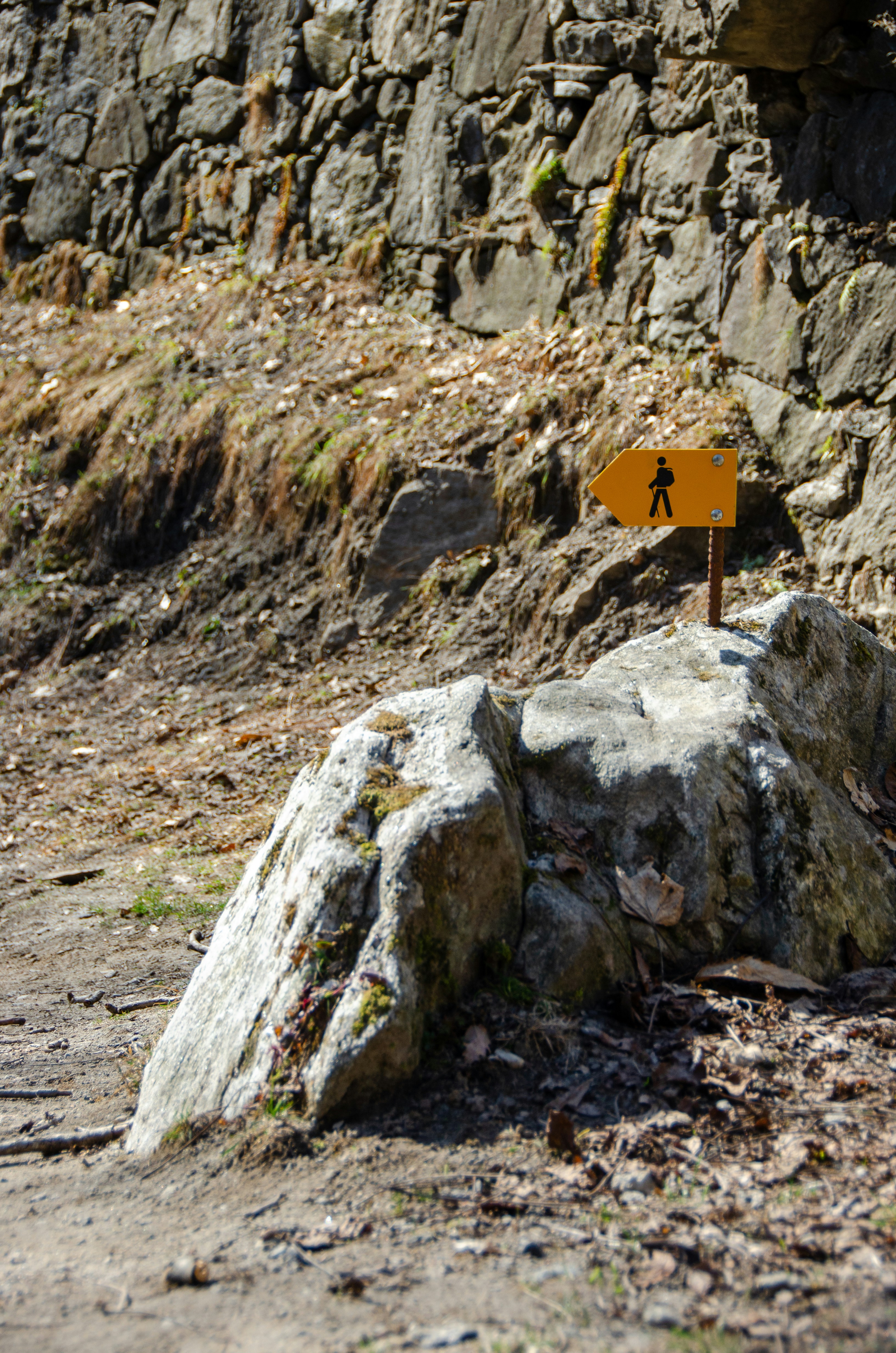 The sign to follow on Swiss hiking trails 