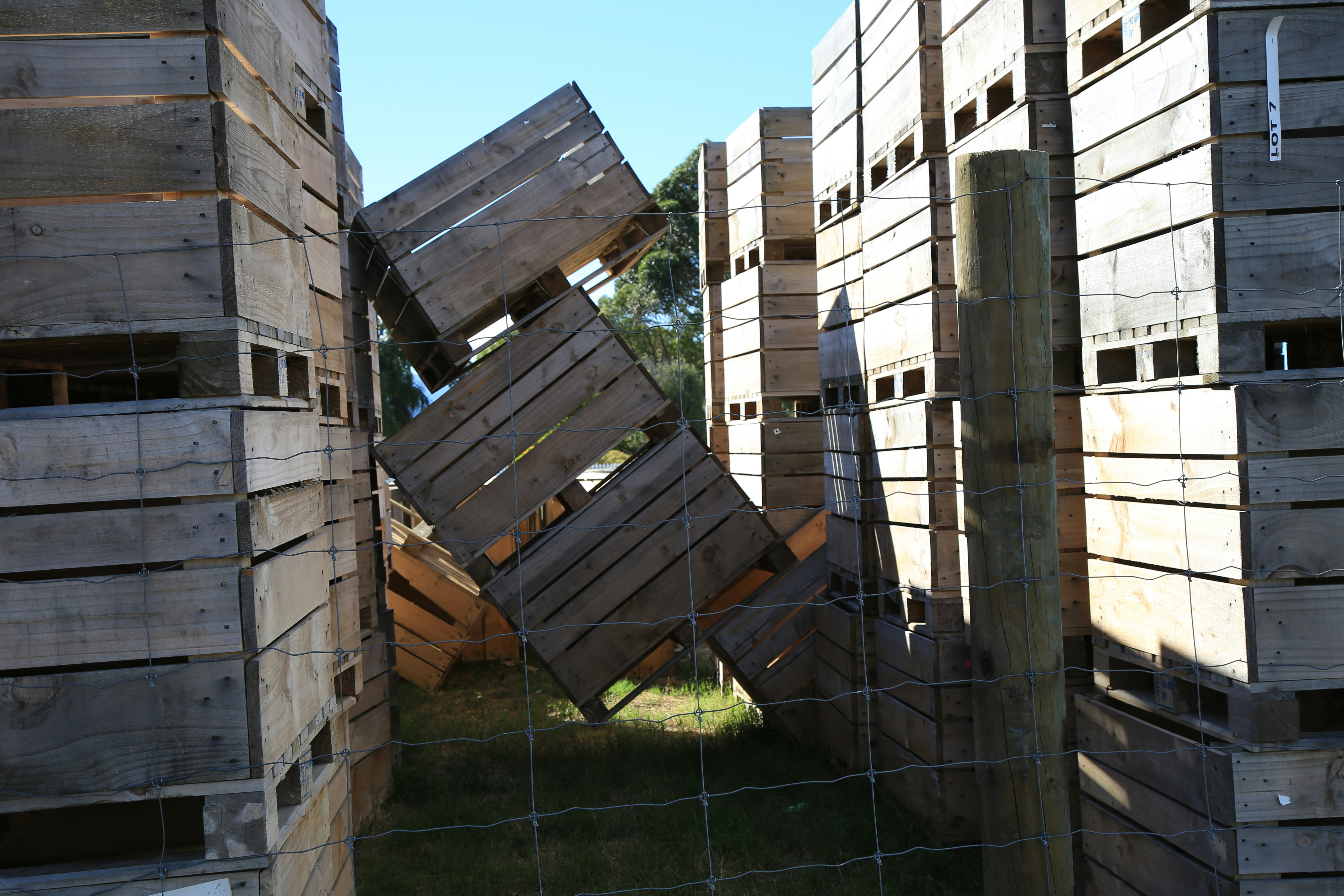 The Balancing Act of Wooden Crates